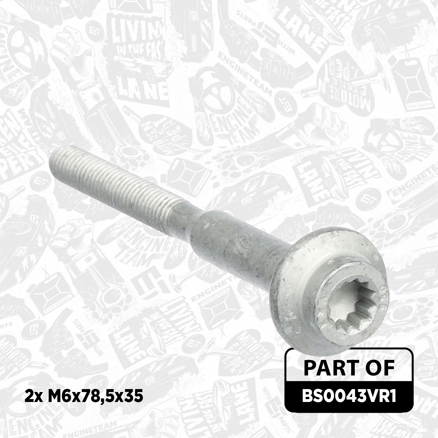 Injector clamp bolt 2 pcs - BS0043VR1 ET ENGINETEAM - WHT003187 | ET ...