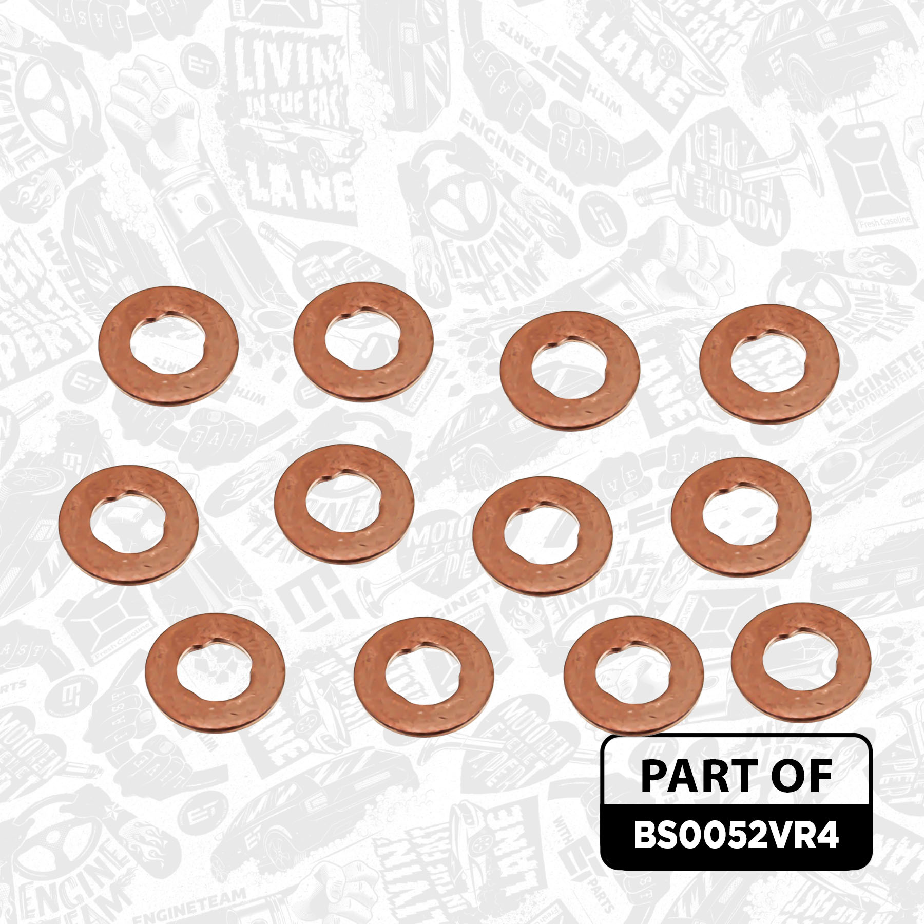 Injector clamp bolt 6 pcs + holder 6 pcs - BS0052VR4 ET ENGINETEAM ...