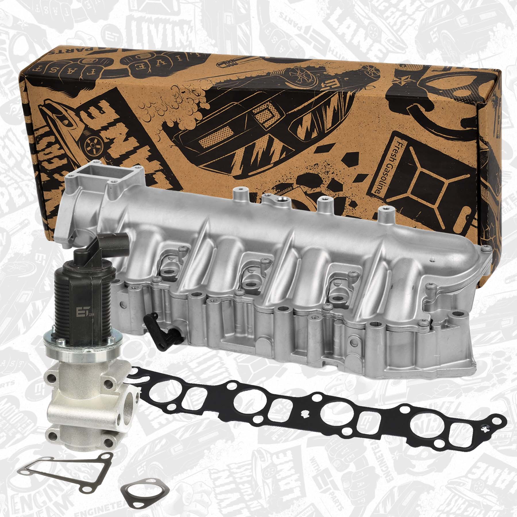 Intake Manifold Module + EGR valve - ED0048VR2 ET ENGINETEAM - 55190238 ...