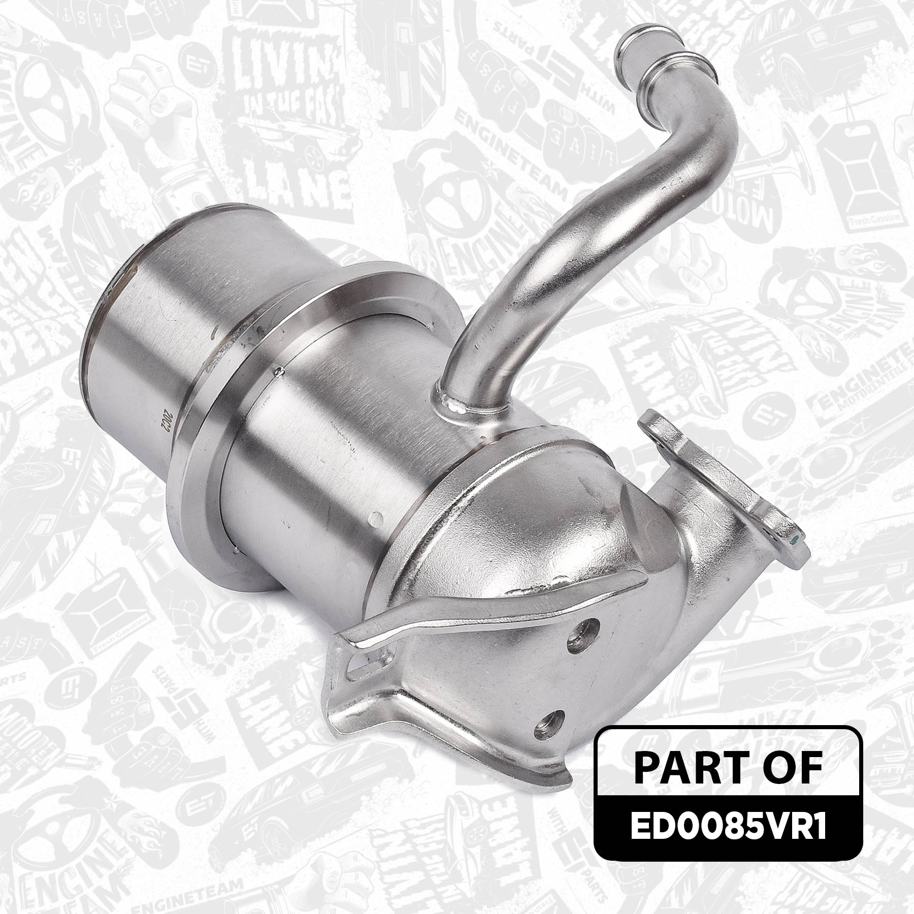 Cooler, exhaust gas recirculation + EGR valve - ED0085VR1 ET ENGINETEAM ...