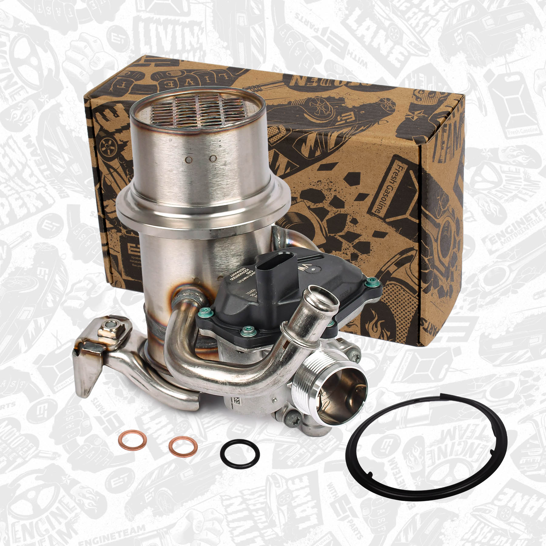 Cooler, exhaust gas recirculation + EGR valve - ED0085VR3 ET ENGINETEAM ...