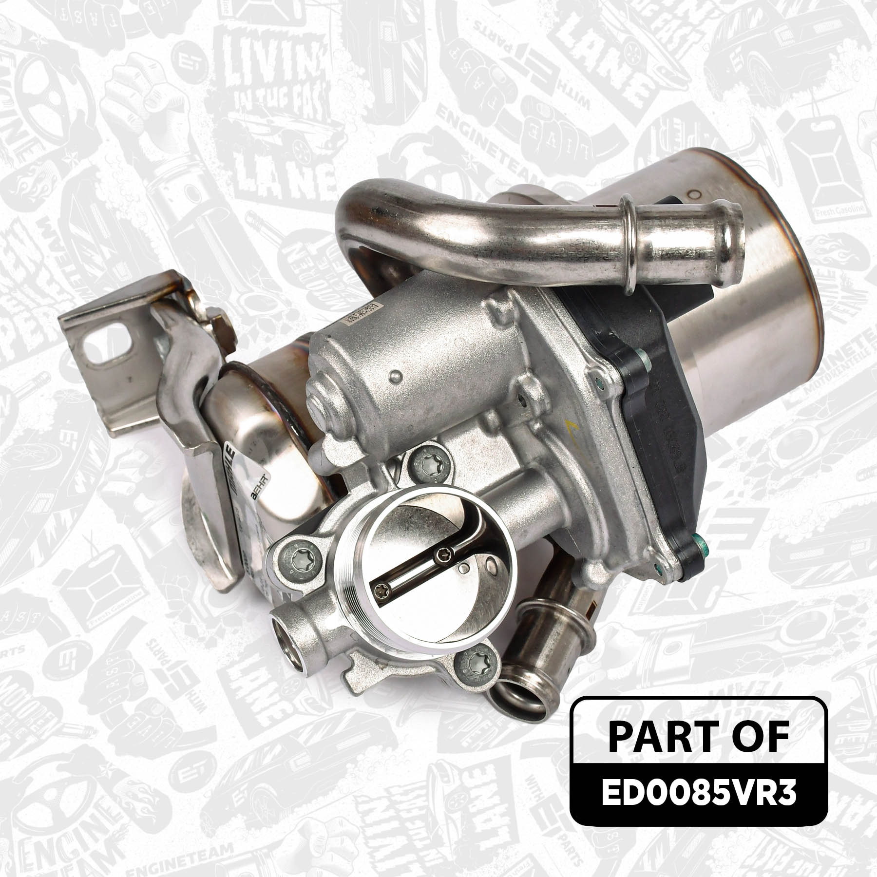 Cooler, exhaust gas recirculation + EGR valve - ED0085VR3 ET ENGINETEAM ...