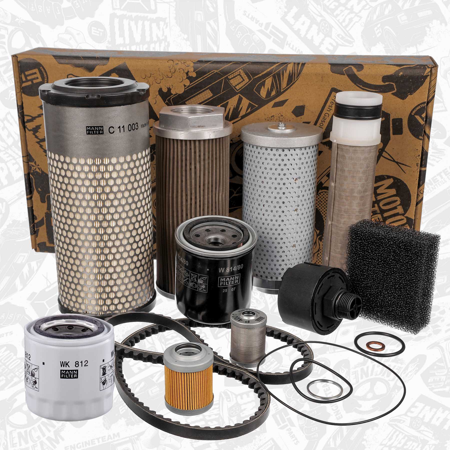 Kubota Filter Set Models KX027-4 and KX030-4 - FF0004 ET ENGINETEAM ...