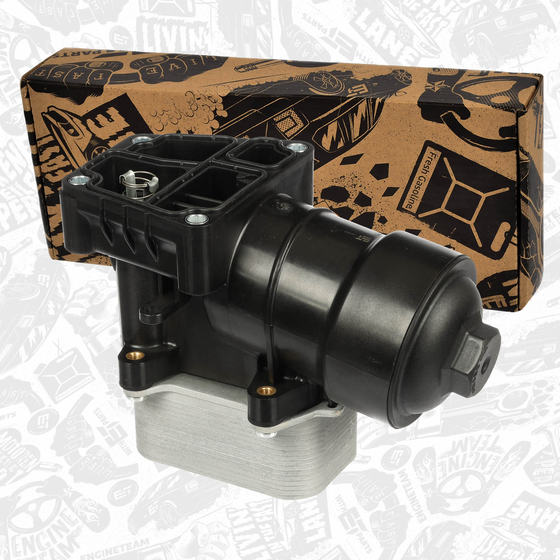 Oil Cooler, engine oil - HE0006VR1 ET ENGINETEAM - 03L115389H ...