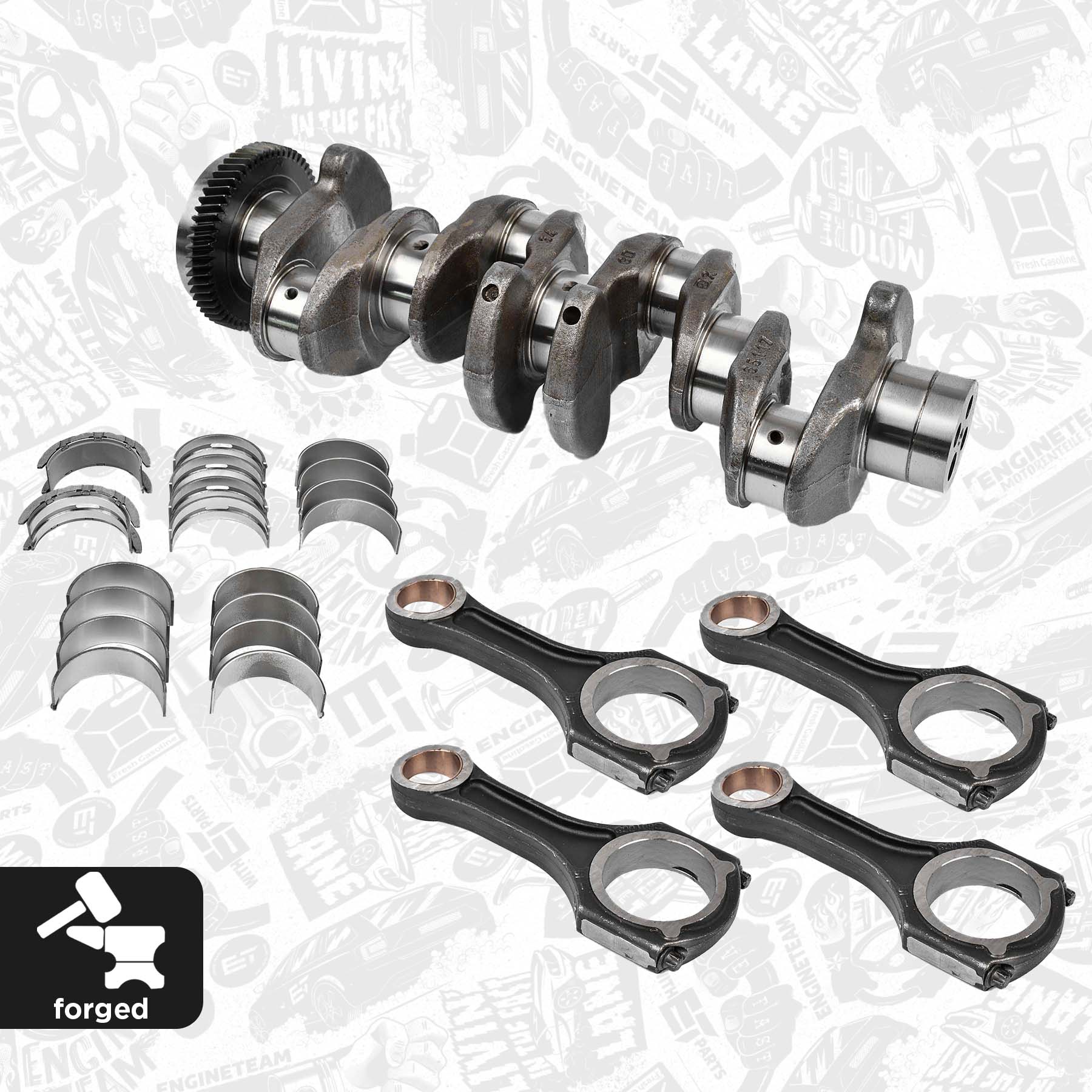 Crankshaft kit - HK0194 ET ENGINETEAM - A6510302501, 6510302501 ...