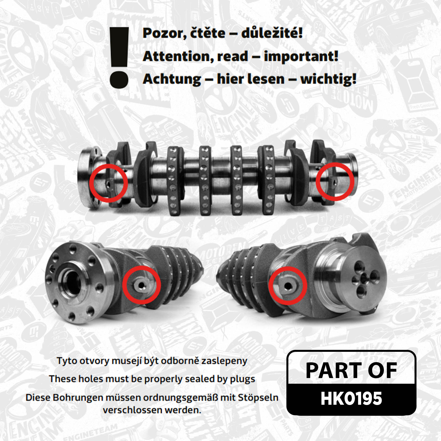 Repair kit, crankshaft - HK0195 ET ENGINETEAM - 0603E3, BK2Q-6300-AA ...