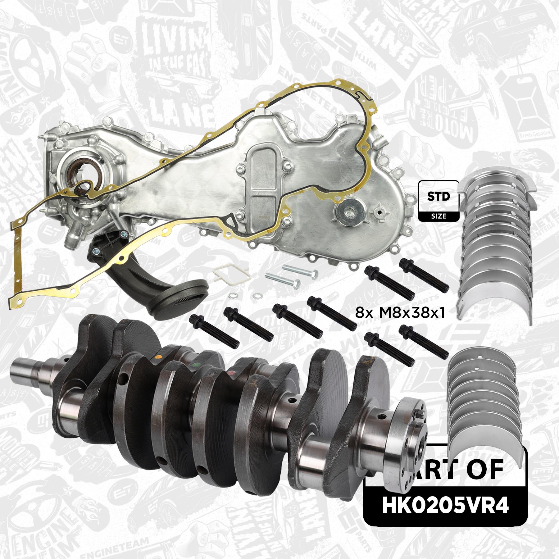 Crankshaft kit - HK0205VR4 ET ENGINETEAM - 0501N7, 12220M86J00, 1539542 ...