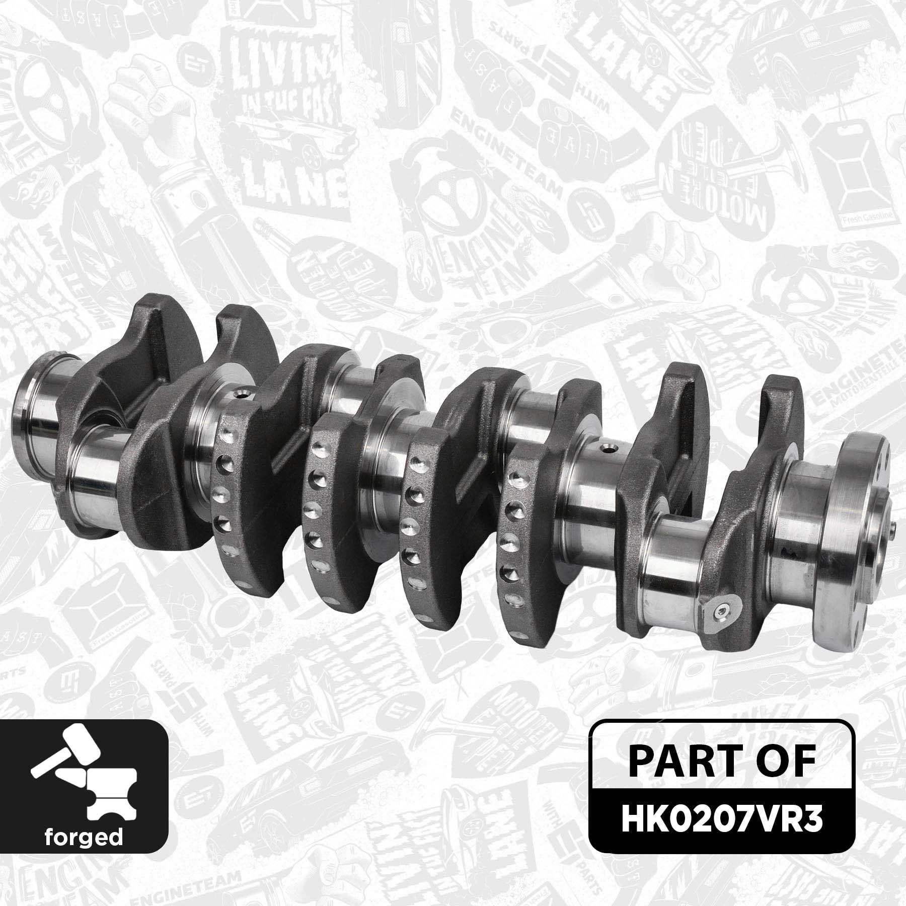 Crankshaft kit - HK0207VR3 ET ENGINETEAM - 0603E3, BK2Q-6300-AA, 0603E4 ...