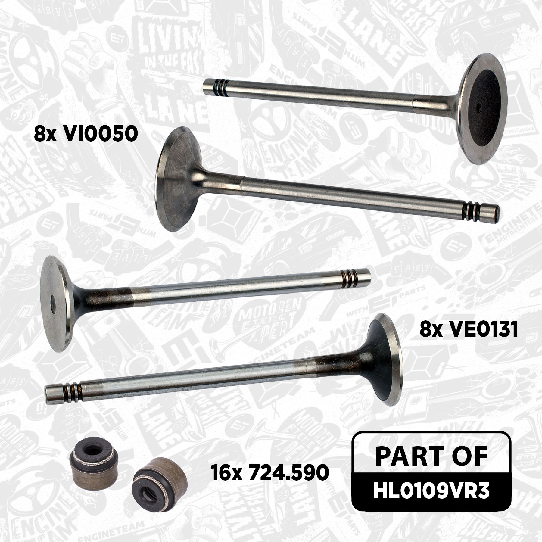 Cylinder Head set - HL0109VR3 ET ENGINETEAM - 06D103351D, 06F103351 ...