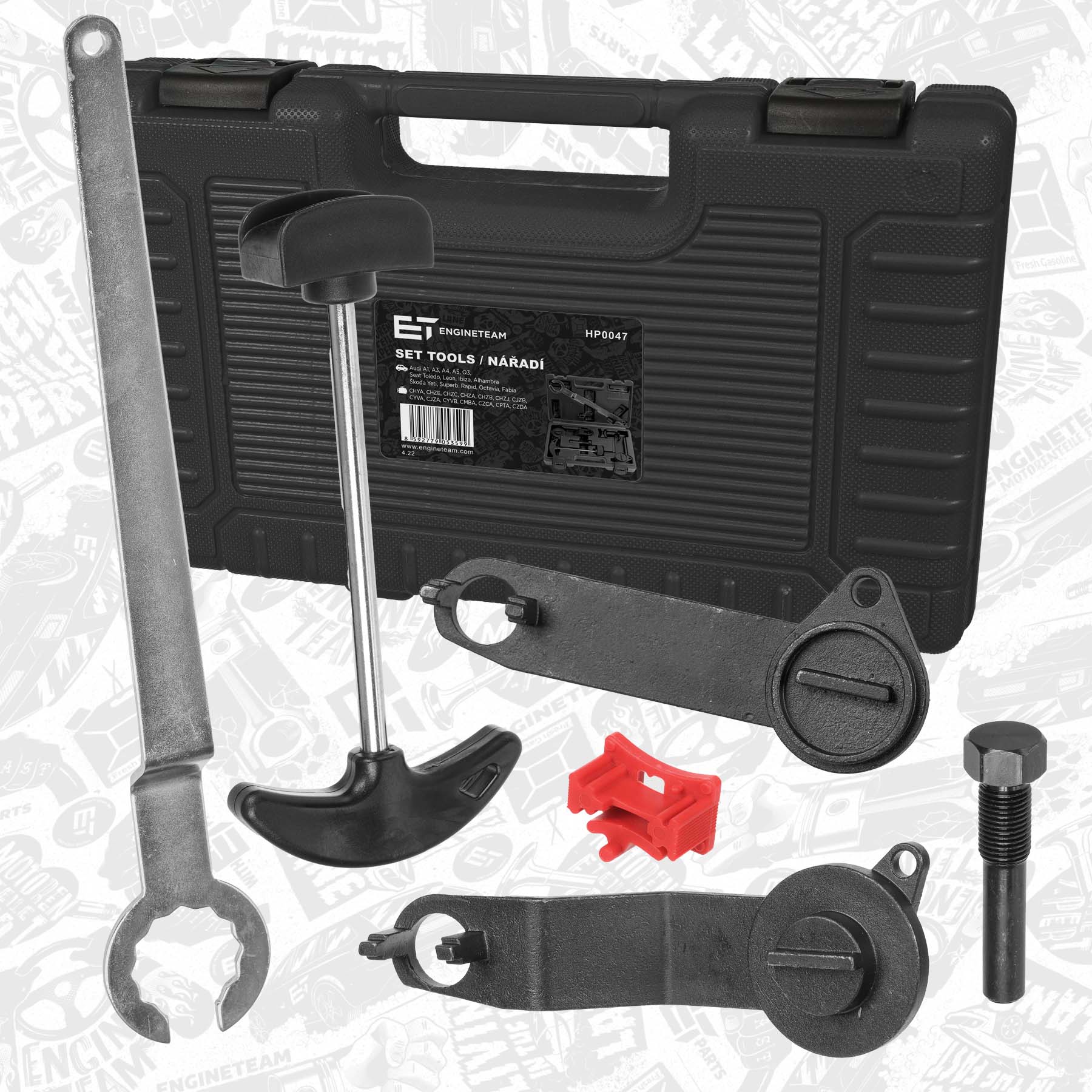 Adjustment Tool Set, valve timing - HP0047 ET ENGINETEAM - T10340 ...