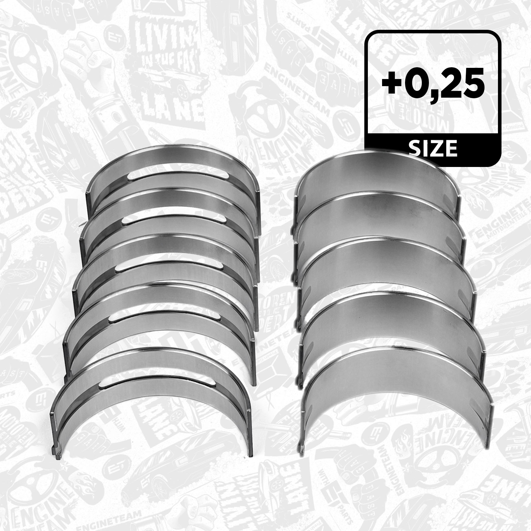 Crankshaft Bearing Shell Set - LH001925 ET ENGINETEAM - MS-3887A0.25 ...