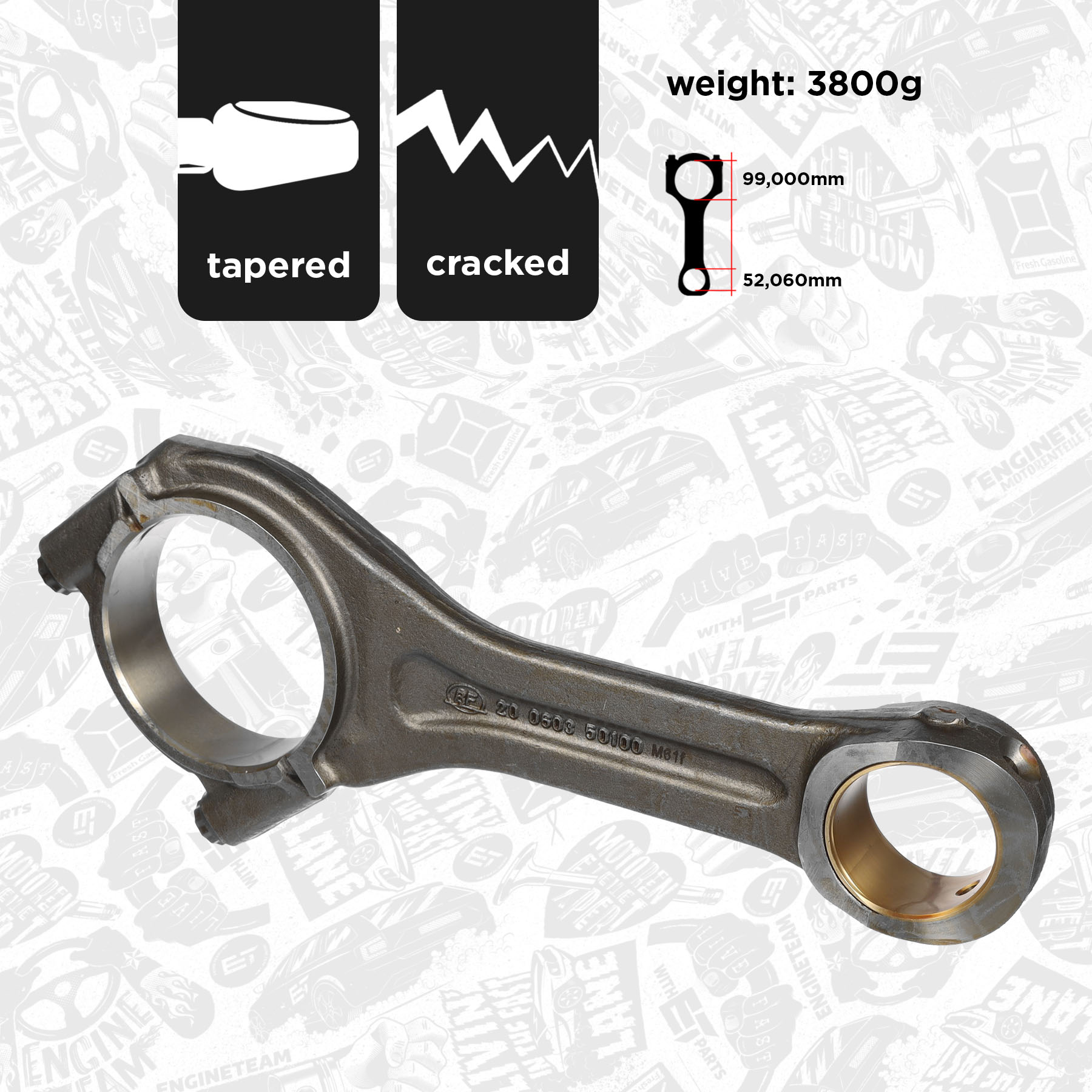 Connecting Rod - OM0011 ET ENGINETEAM - 5410300320, 5410300420 ...