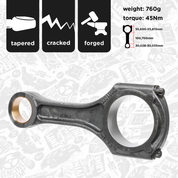 Crankshaft kit - HK0194VR4 ET ENGINETEAM - A6510302501, 6510302501 ...