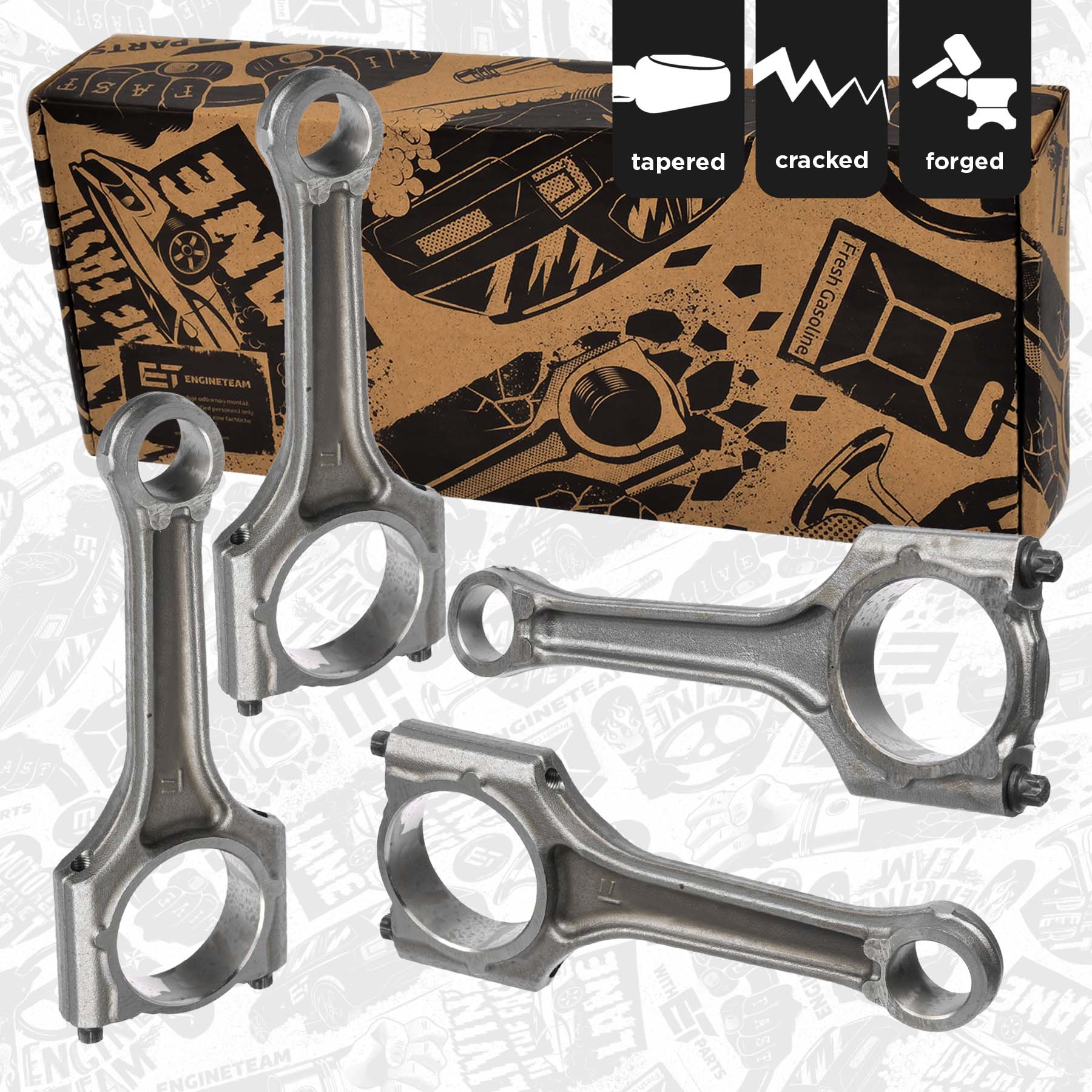 Conrods set 4 pcs - OM0037VR1 ET ENGINETEAM - 06J198401H, 50009180 ...