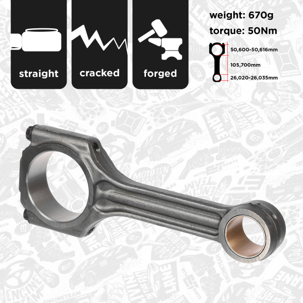 Connecting Rod - OM0064 ET ENGINETEAM - 028198401F, 028198401H ...