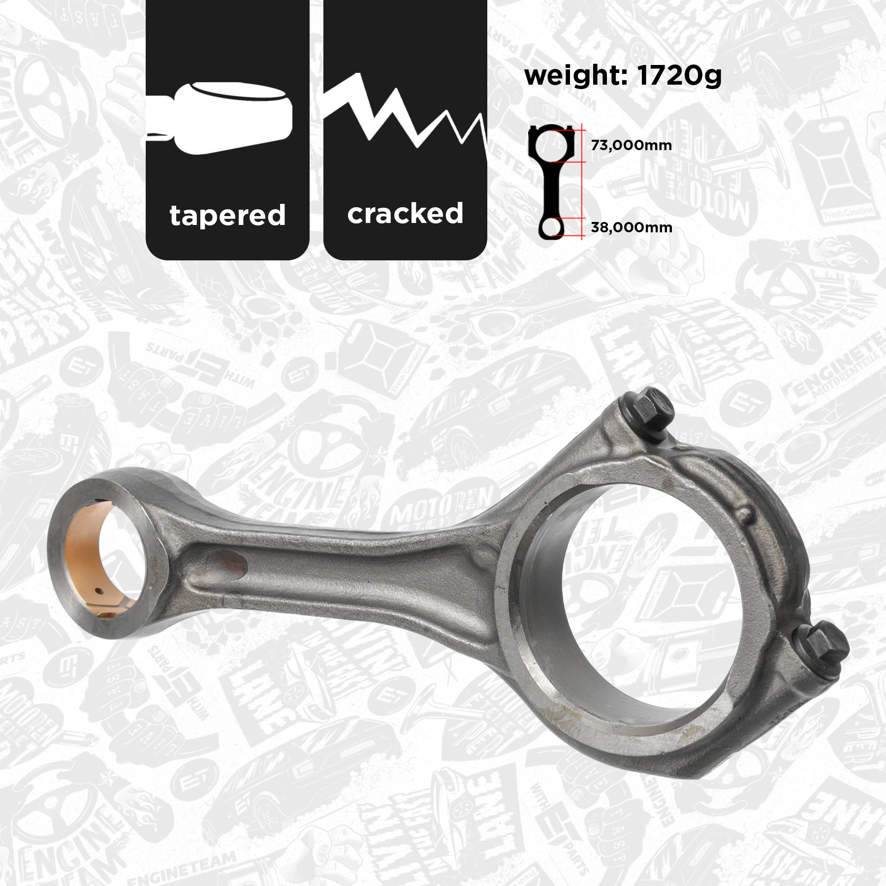 Connecting Rod - OM0070 ET ENGINETEAM - 4895748, 82831298, 2831298 | ET ...