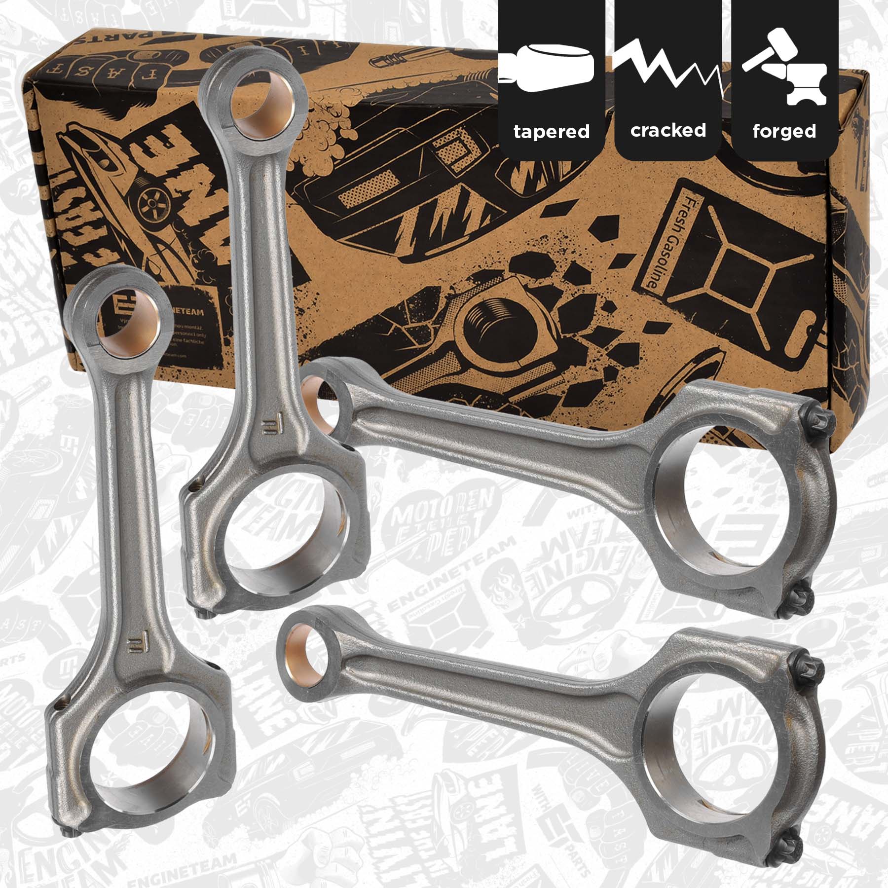 Conrods set 4 pcs - OM0071VR1 ET ENGINETEAM - 2700300020, 2700300320 ...