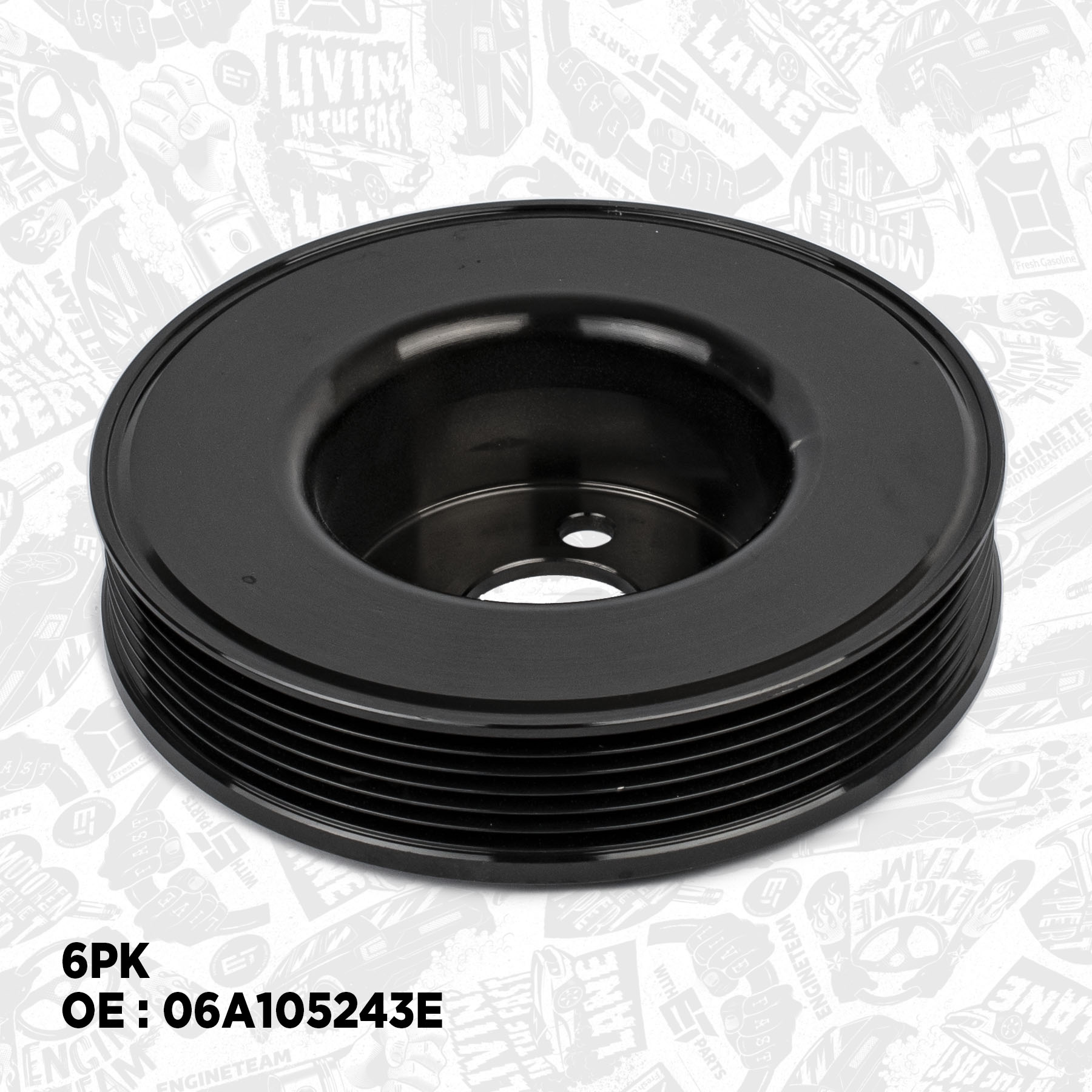 Belt Pulley, crankshaft - PC0008 ET ENGINETEAM - 06A105243E, 06B105243F ...