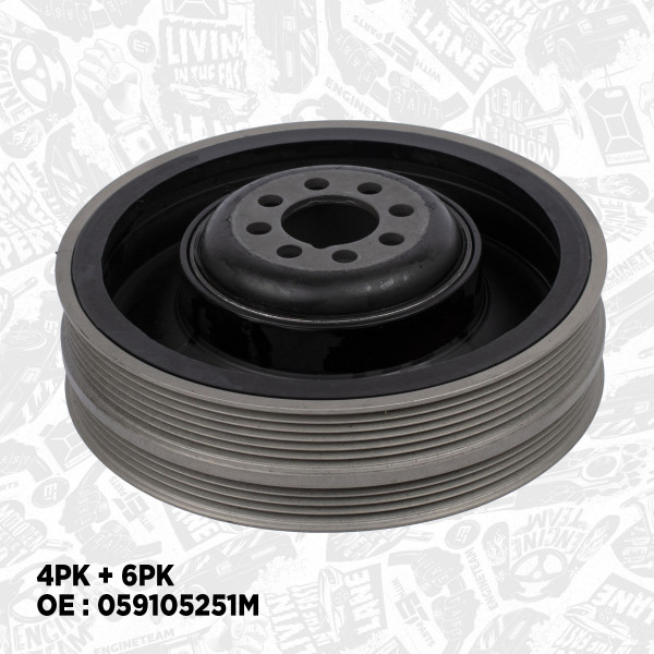 Belt Pulley, crankshaft - PC0009 ET ENGINETEAM - 059105251AC ...