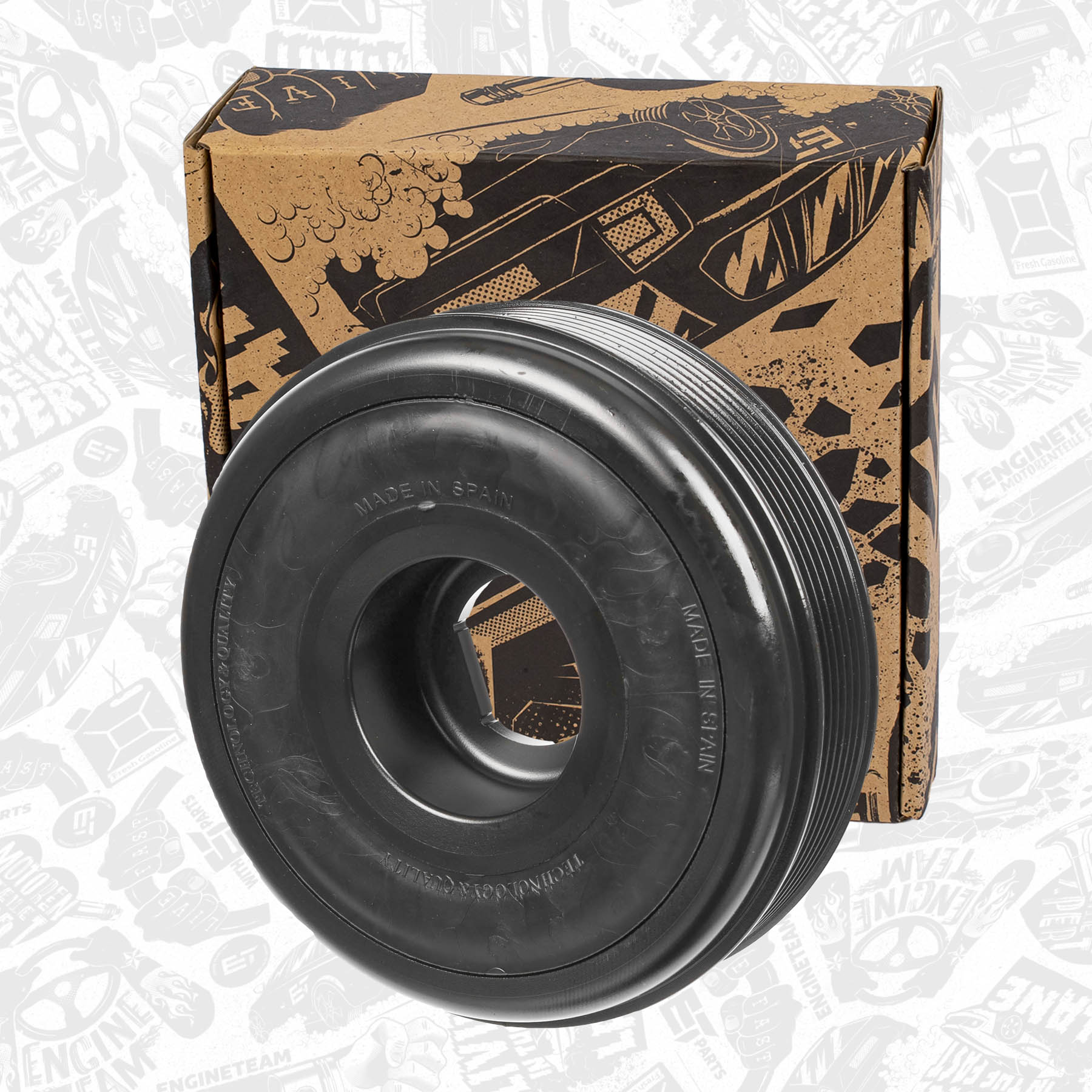 Belt Pulley, crankshaft - PC0017 ET ENGINETEAM - 8200805671, 93168039 ...