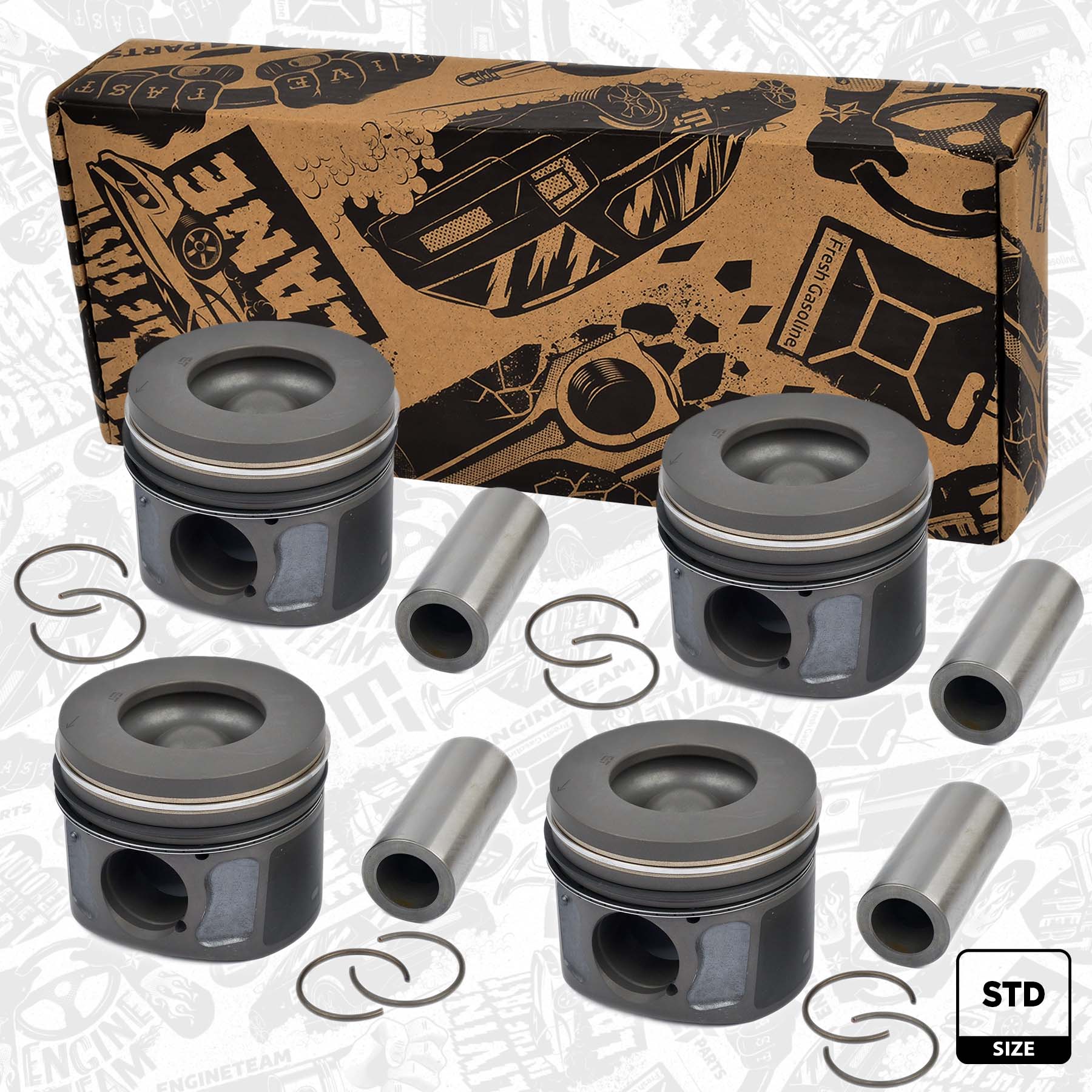 Piston kit - PM001200VR1 ET ENGINETEAM - 5S7Q-AAE, 1373523, 0628S6 | ET ...