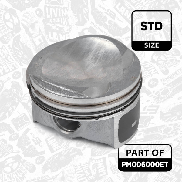 Piston kit - PM006000ET ET ENGINETEAM - 06H107065BK, 06H107099AE ...
