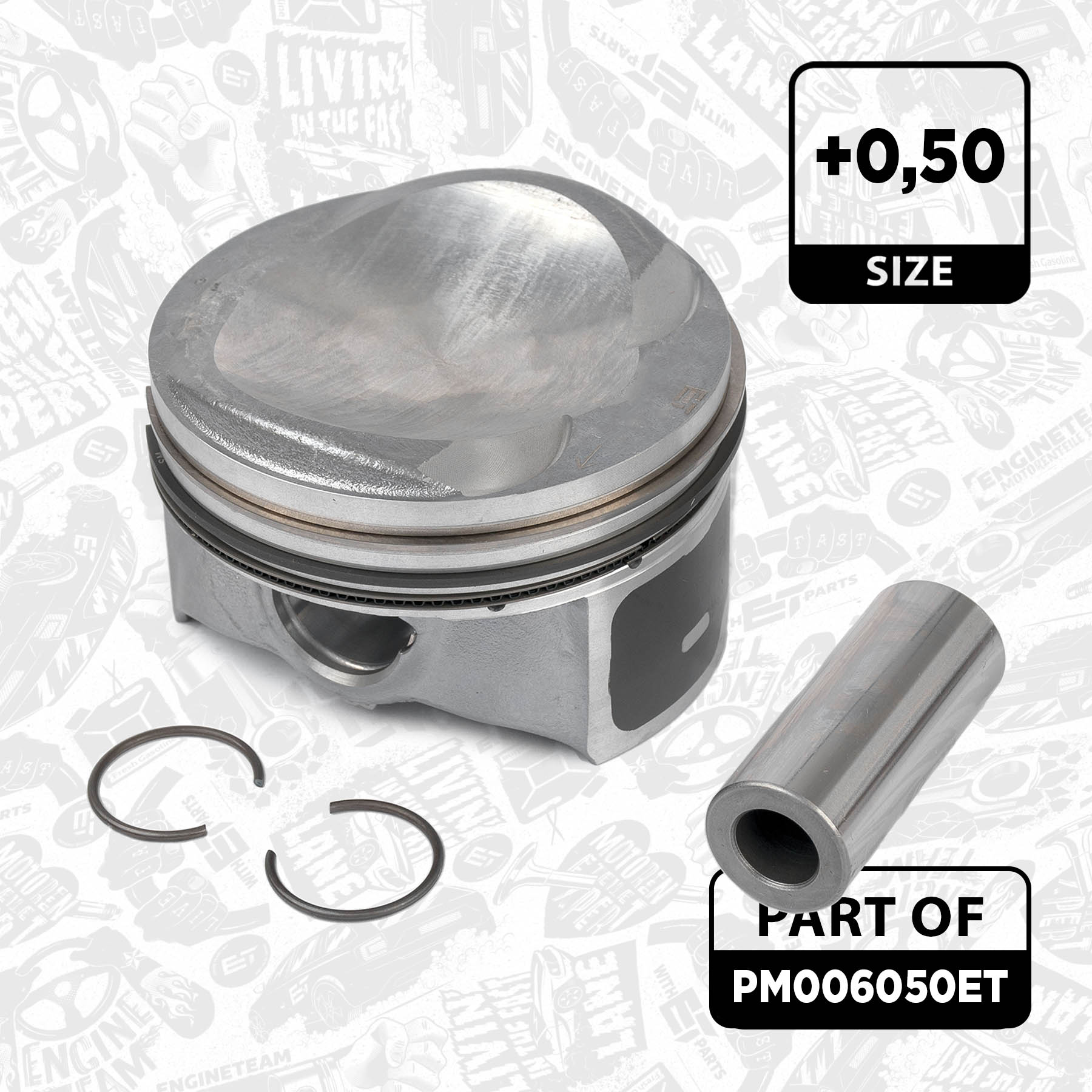 Piston kit - PM006050ET ET ENGINETEAM - 40251620 | ET ENGINETEAM