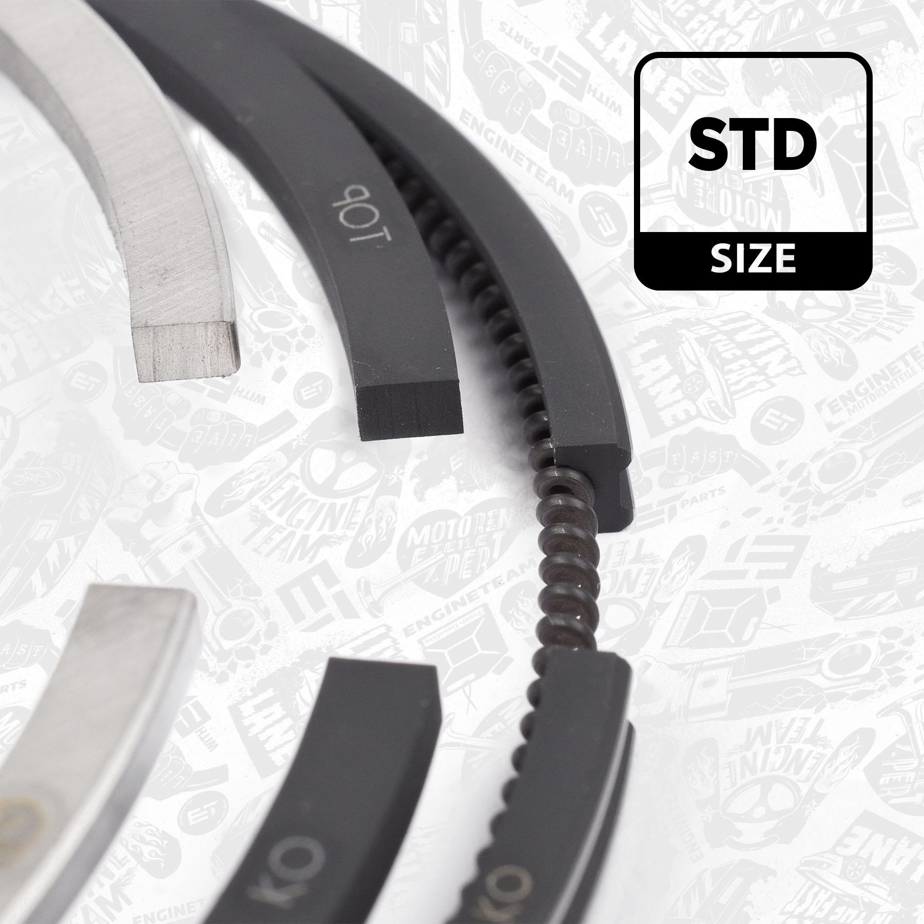 Piston with rings and pin - PM007700 ET ENGINETEAM - 10213, 94887600 ...