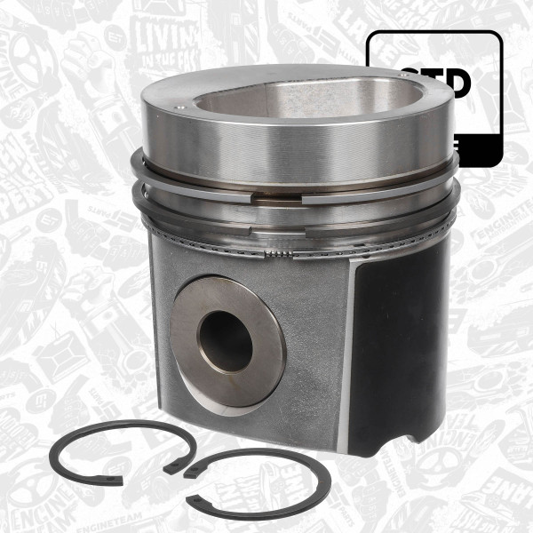 Complete piston with rings and pin - PM009400 ET ENGINETEAM - 152004 ...