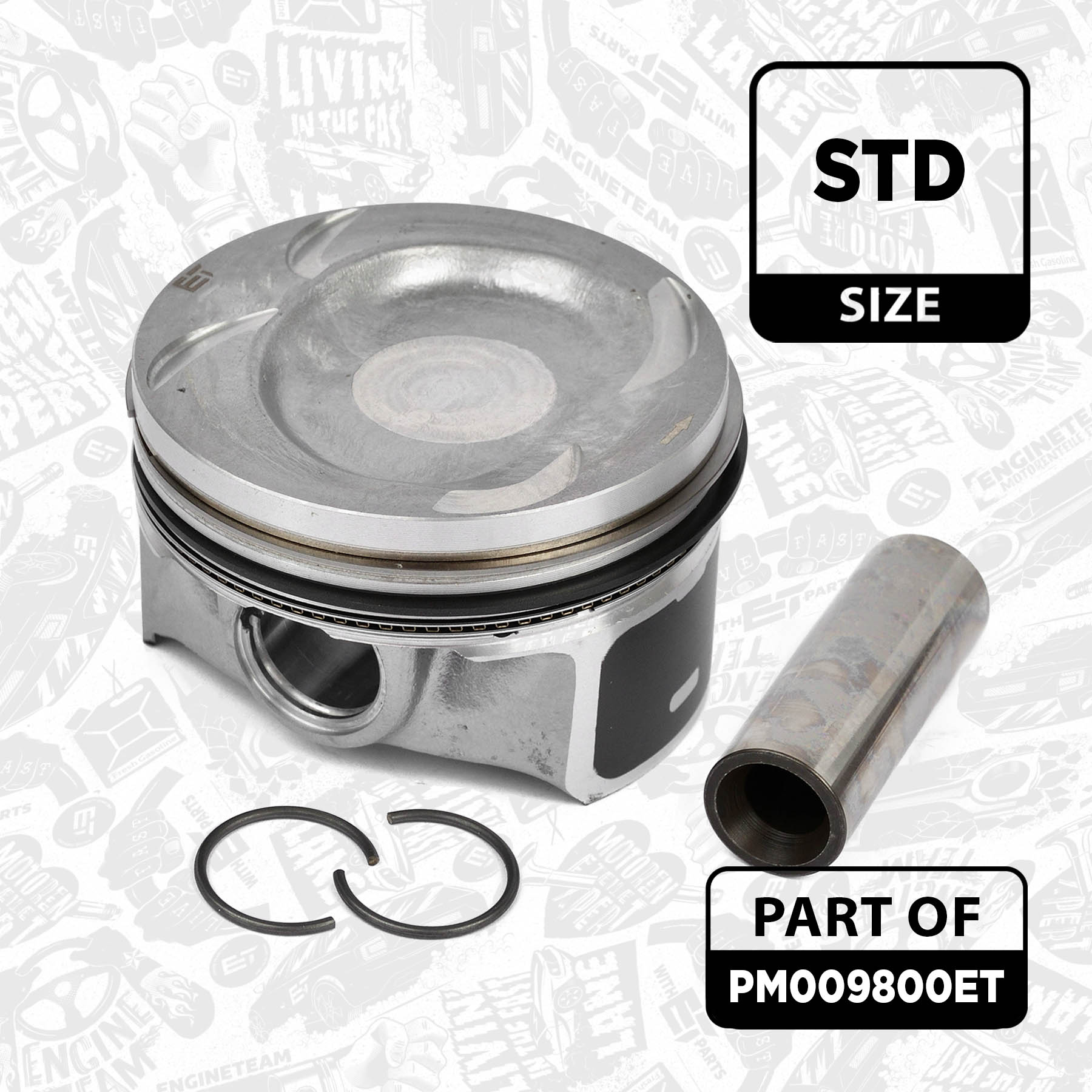 Piston kit - PM009800ET ET ENGINETEAM - 03C107065AQ, 03C107065AS ...