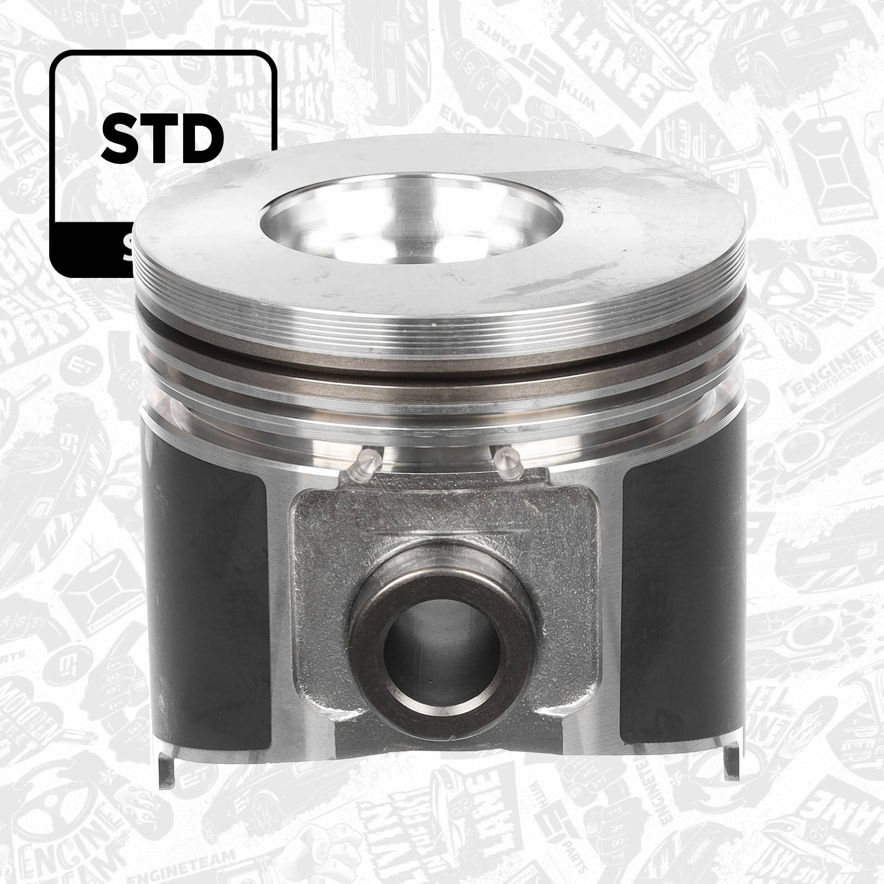 Piston with rings and pin - PM012500 ET ENGINETEAM - 129005-22080 ...