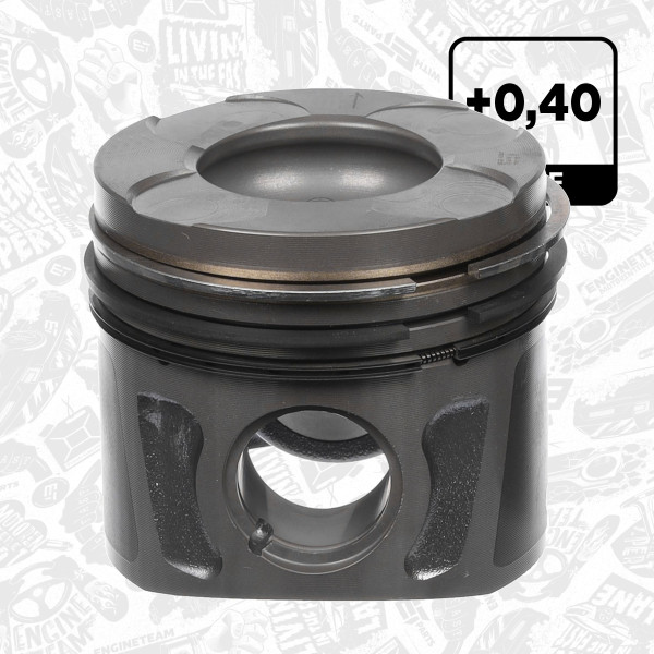 Piston with rings and pin - PM013340 ET ENGINETEAM - 41288610 | ET ...