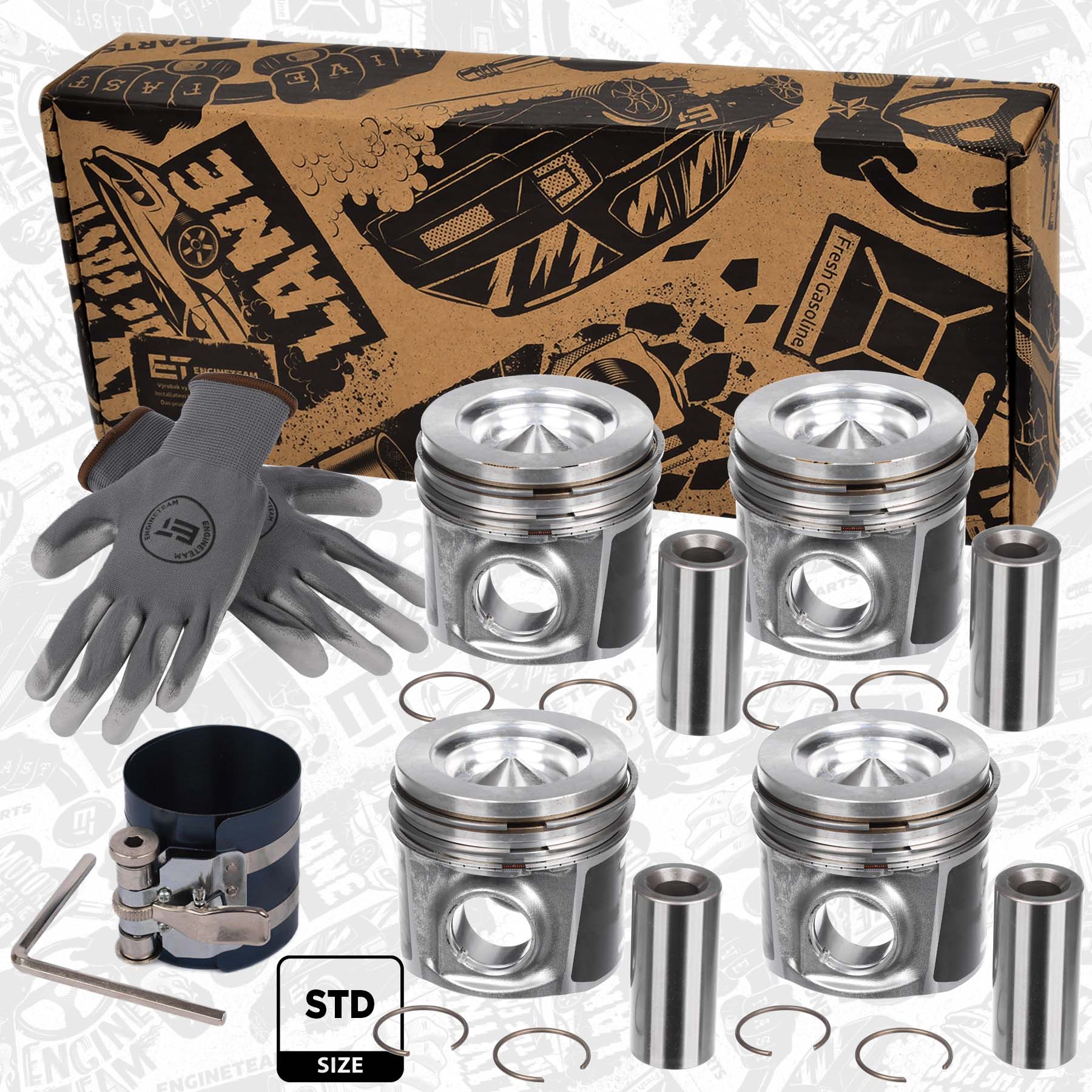 Piston Set - PM014100VR1 ET ENGINETEAM - 500055511 | ET ENGINETEAM