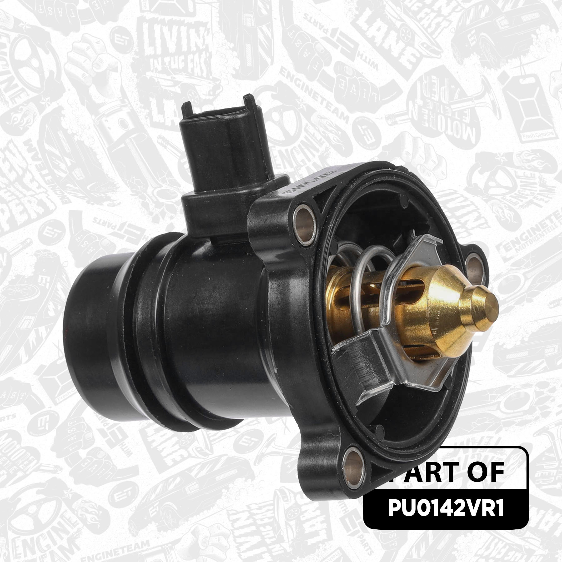 Oil pump 1,2/1,4 /with water pump+thermostat - PU0142VR1 ET ENGINETEAM ...