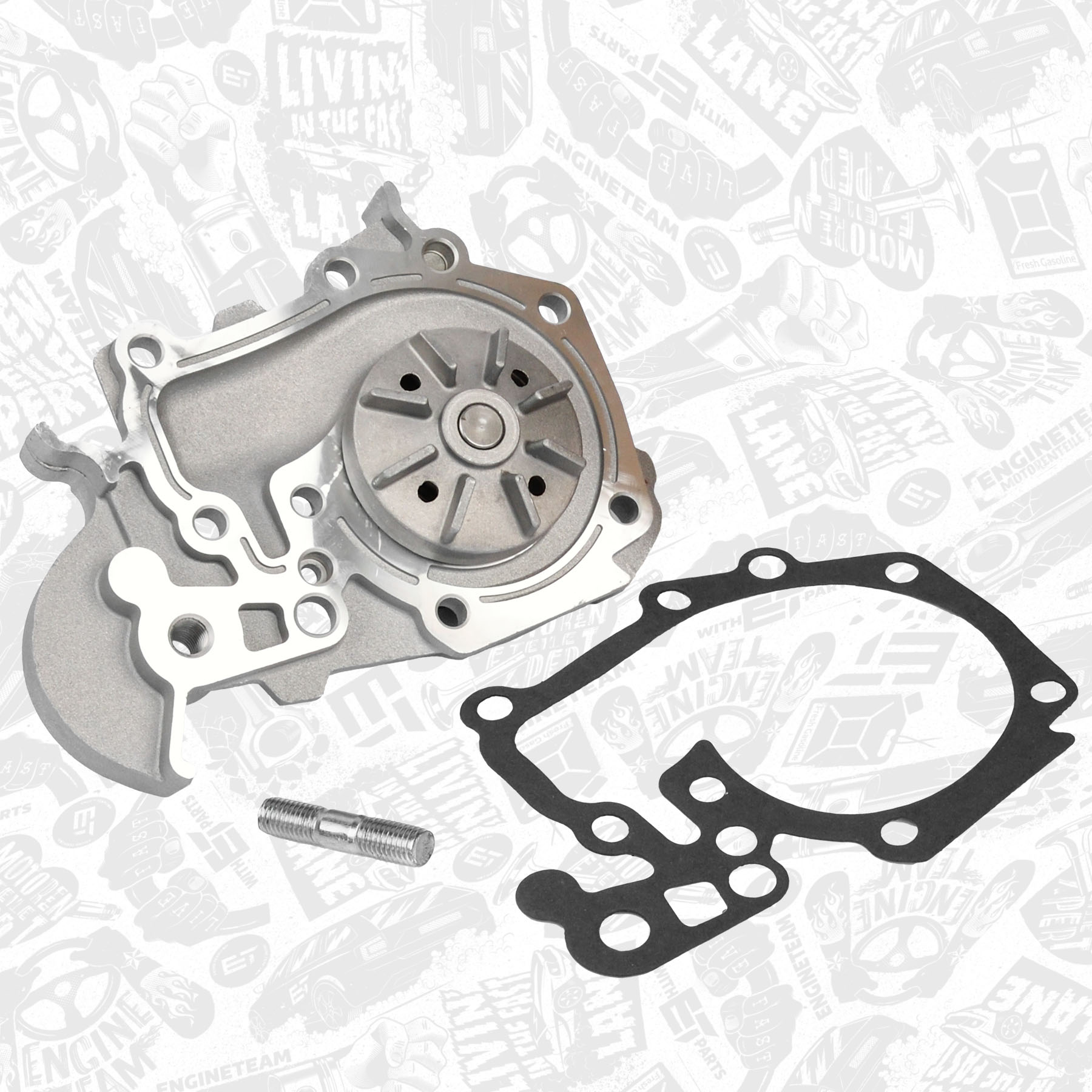 Water Pump, engine cooling - PW0007 ET ENGINETEAM - 7701478018 ...