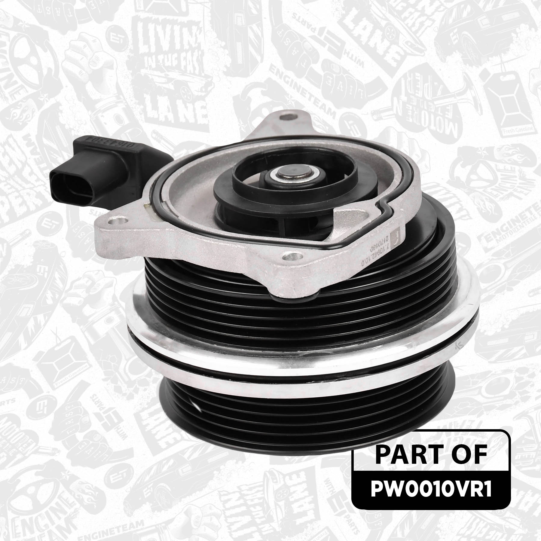 Water Pump + V-Ribbed Belt Kit - PW0010VR1 ET ENGINETEAM - 03C121004D ...