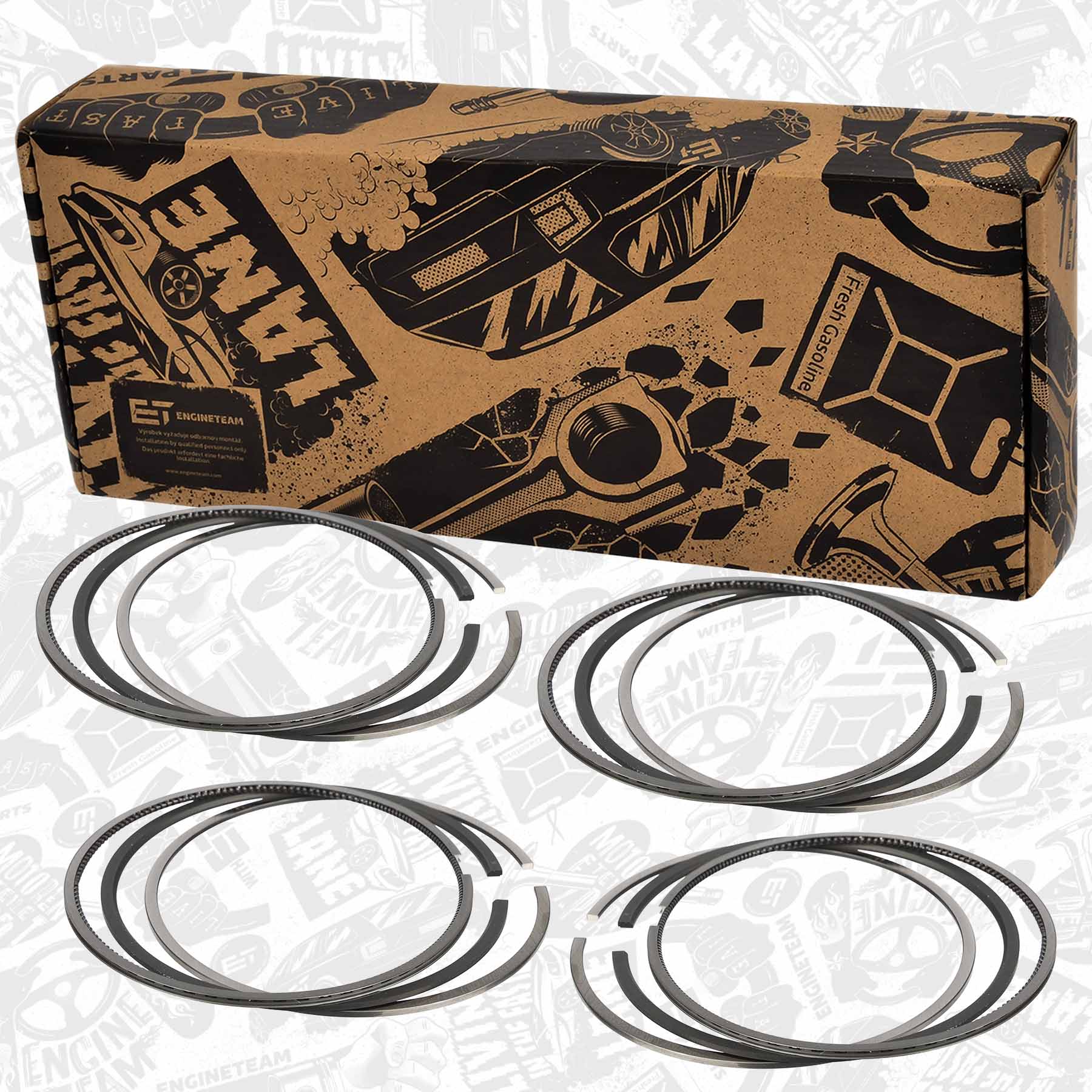Piston Ring Set - R4002000 ET ENGINETEAM - 230402U900, 23040-2U900 | ET ...