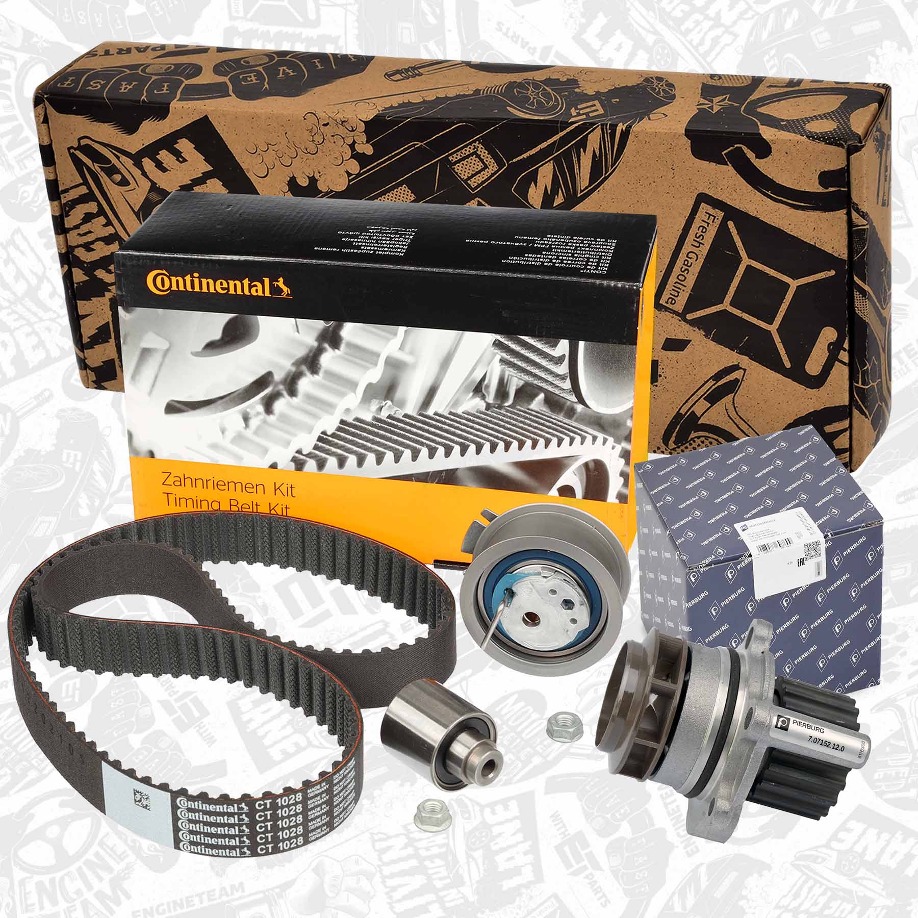 Water Pump & Timing Belt Kit - RM0011VR1 ET ENGINETEAM - 038121011C ...