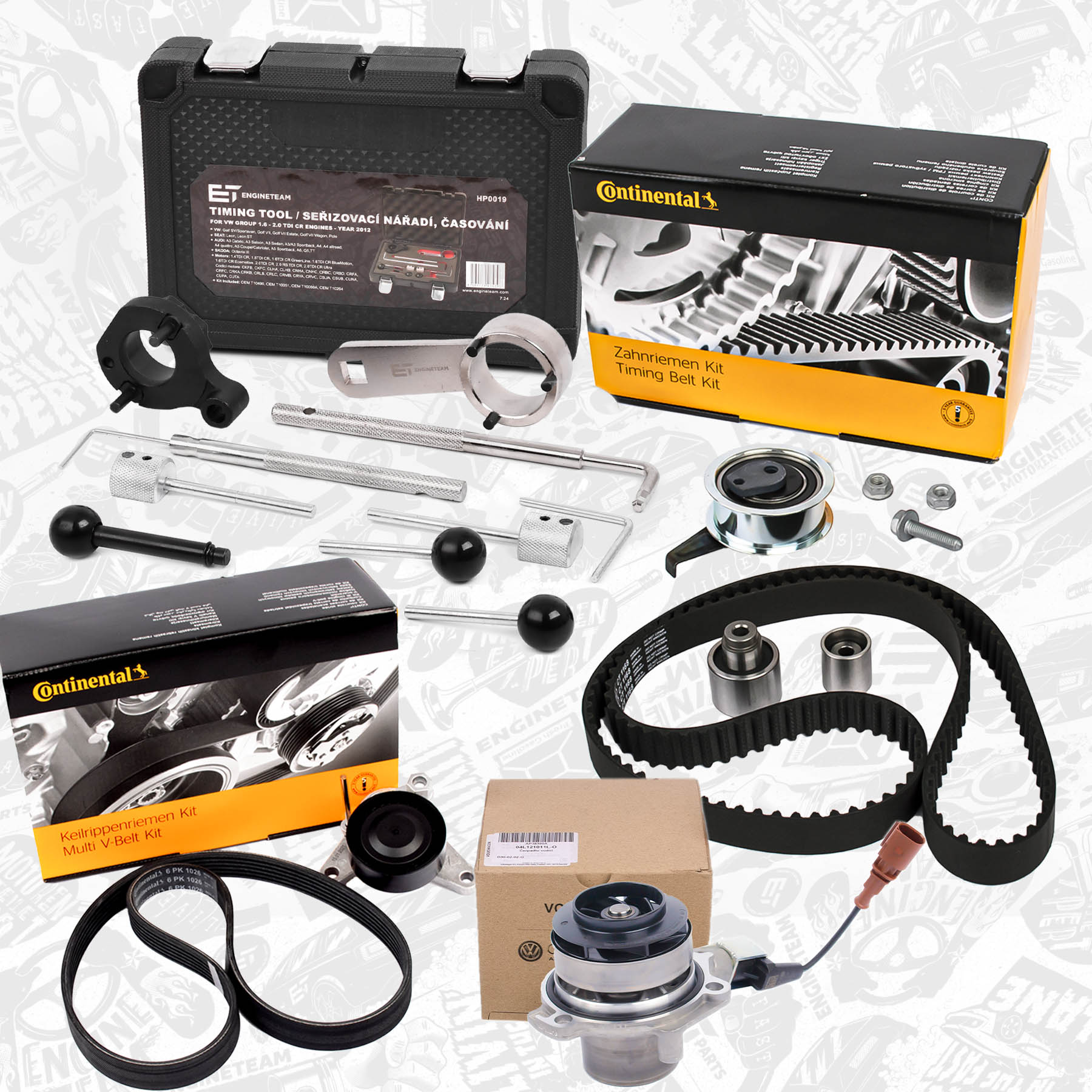 Water Pump & Timing Belt Kit - RM0016GEVR3 ET ENGINETEAM - 04L260849D ...