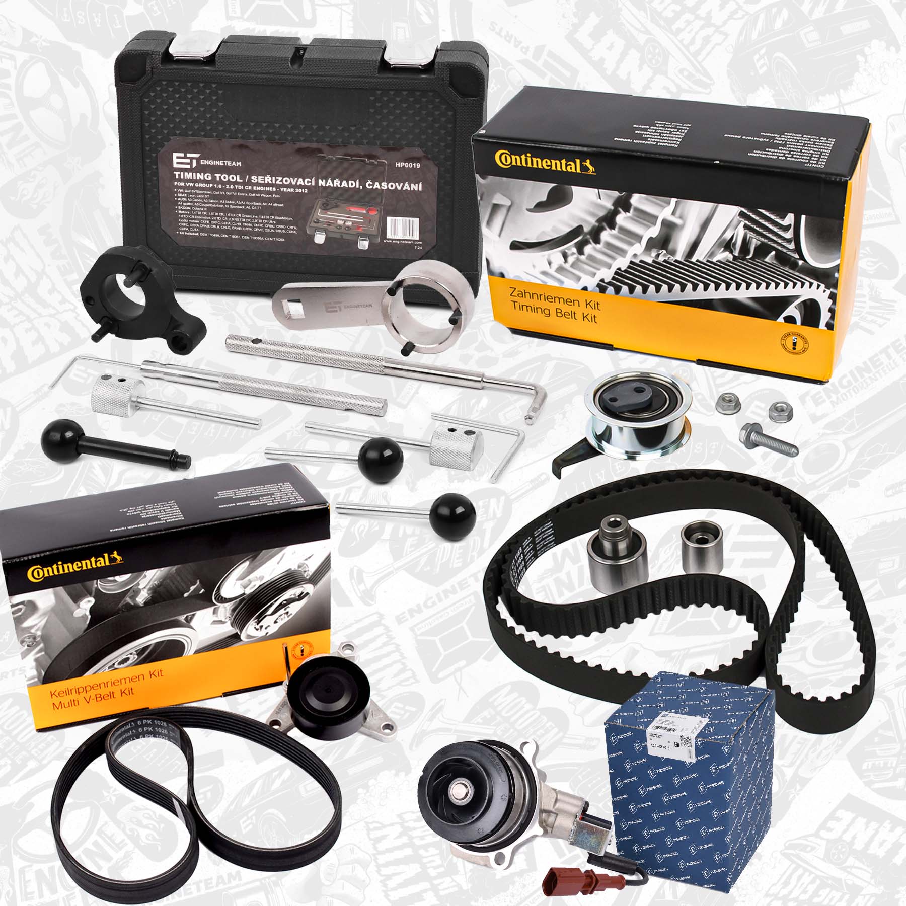 Water Pump & Timing Belt Kit - RM0016VR3 ET ENGINETEAM - 04L260849D ...