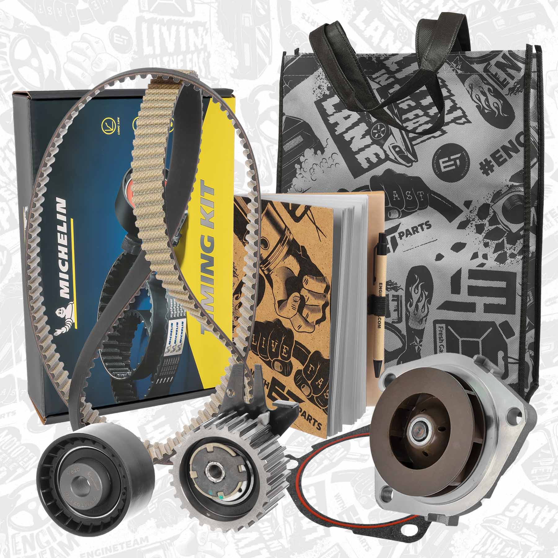 Water Pump & Timing Belt Kit - RM0035VR1 ET ENGINETEAM - 12761-79J80, 1334147, 55183528 | ET ...