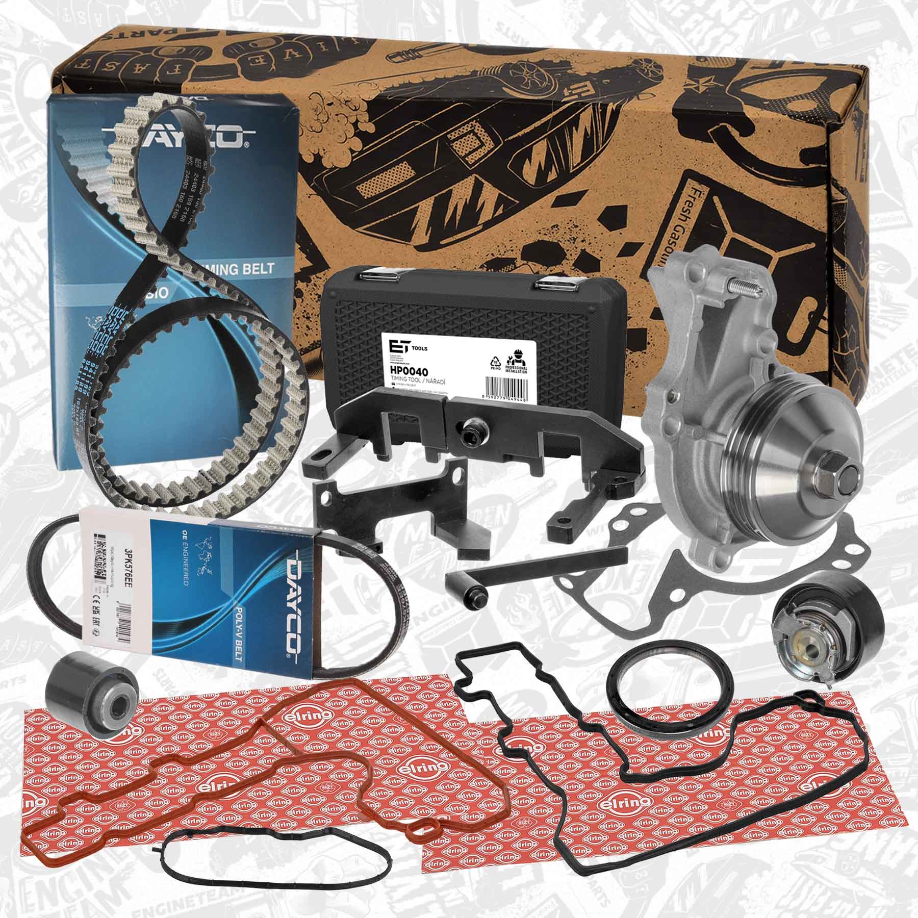 Water Pump & Timing Belt Kit - RM0043VR3 ET ENGINETEAM - 9803094380 ...