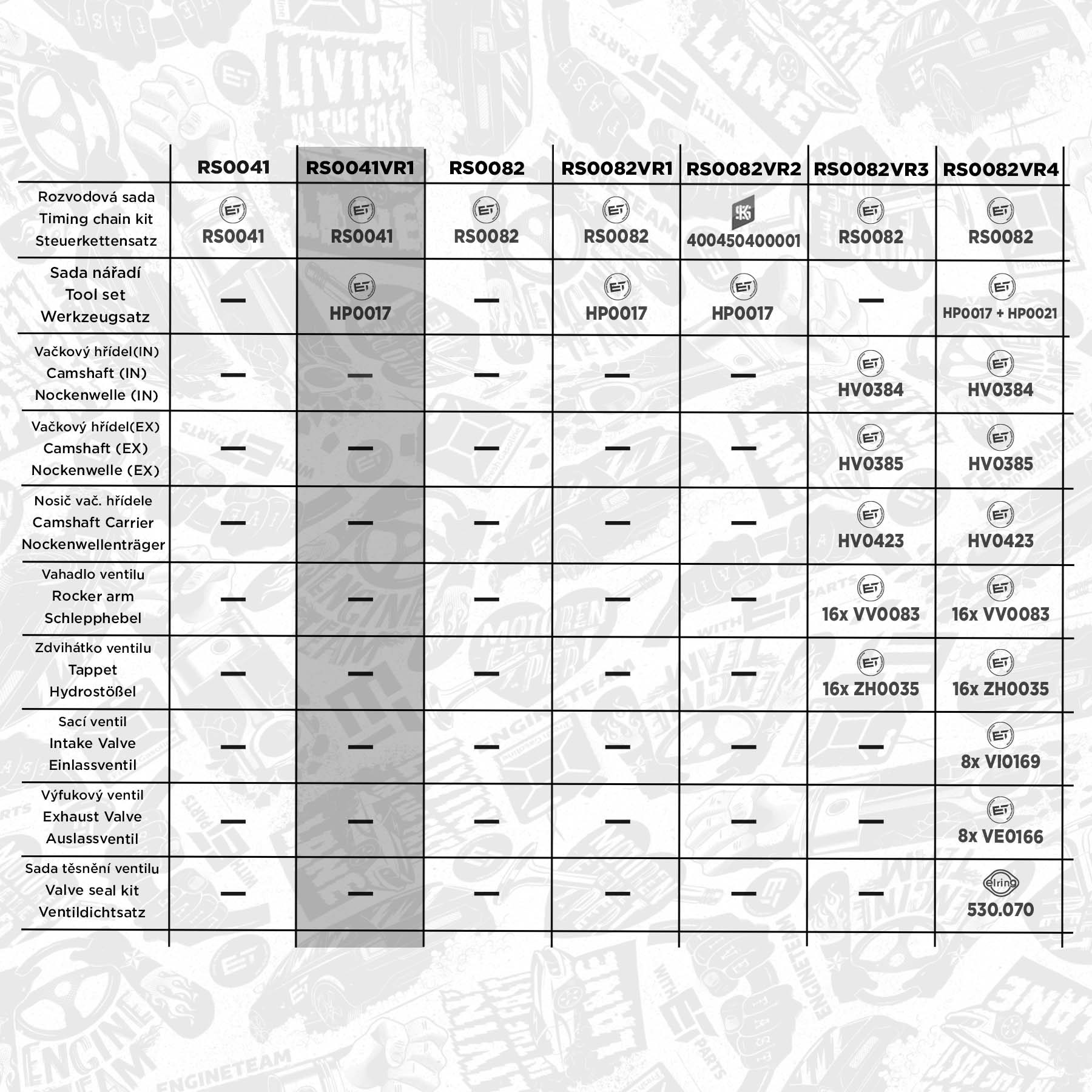 Timing Chain Kit - RS0041VR1 ET ENGINETEAM - 13528589971, 11318570649 ...