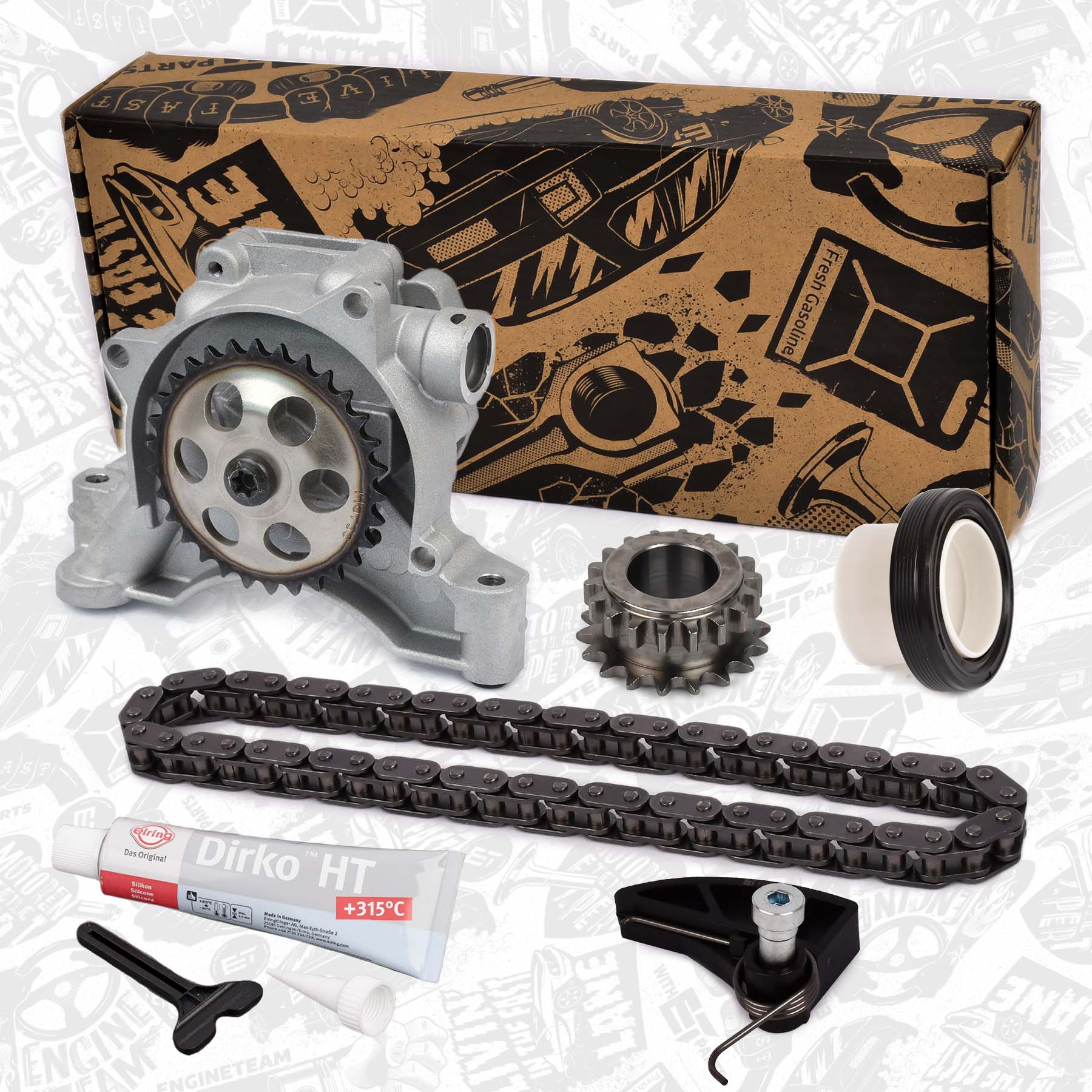 Chain Set, oil pump drive + oil pump - RS0048VR1 ET ENGINETEAM ...
