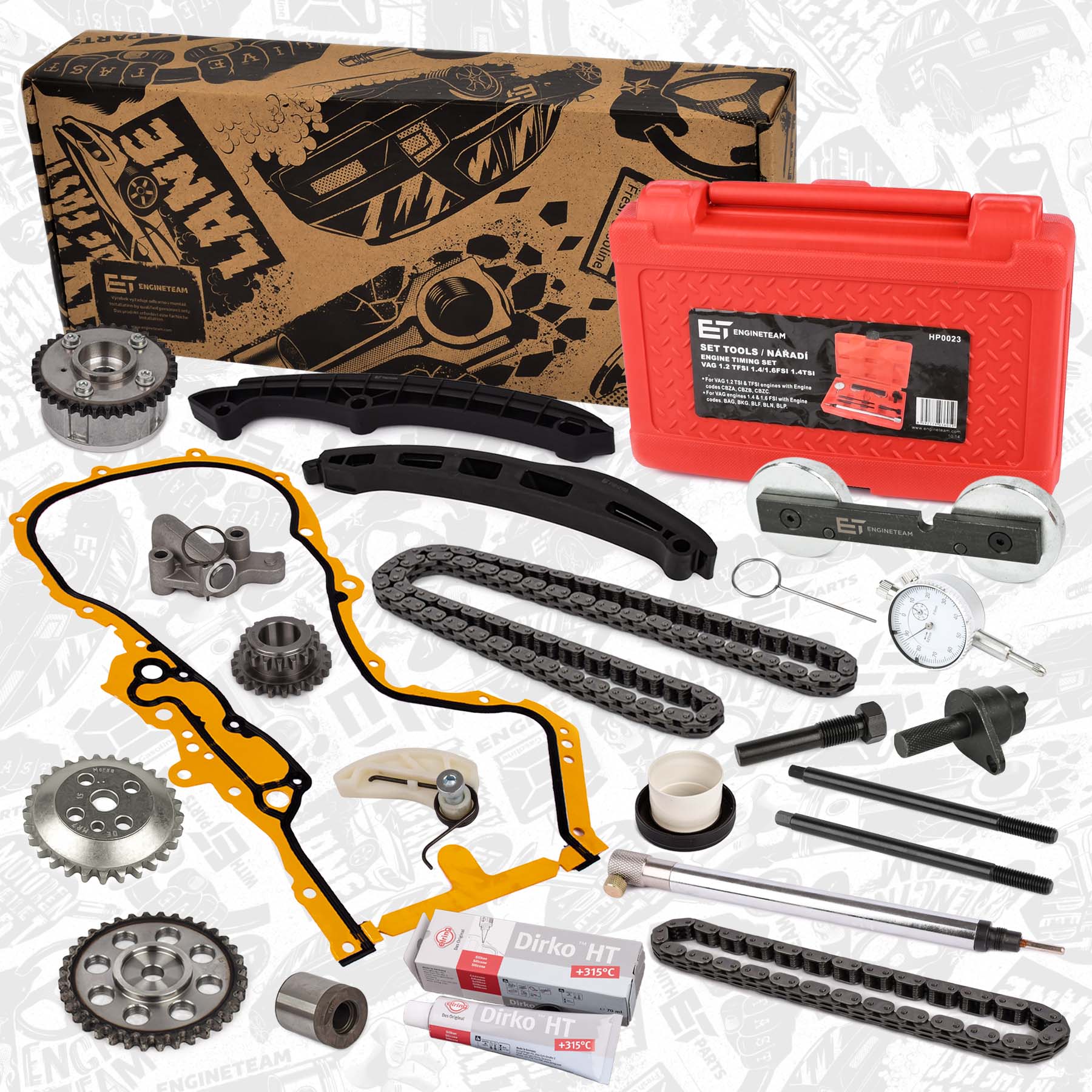 Timing Chain Kit - RS0049VR14 ET ENGINETEAM - 03C109571F, 03C109509P ...
