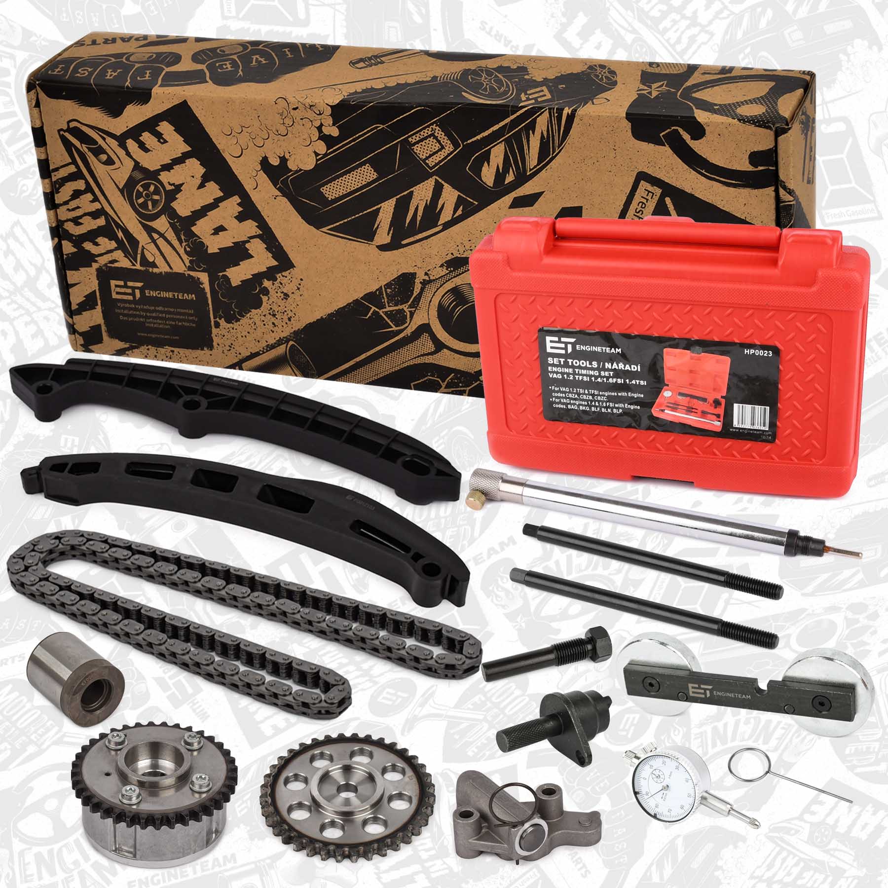 Timing Chain Kit - RS0049VR8 ET ENGINETEAM - 03C109571F, 03C109509P ...
