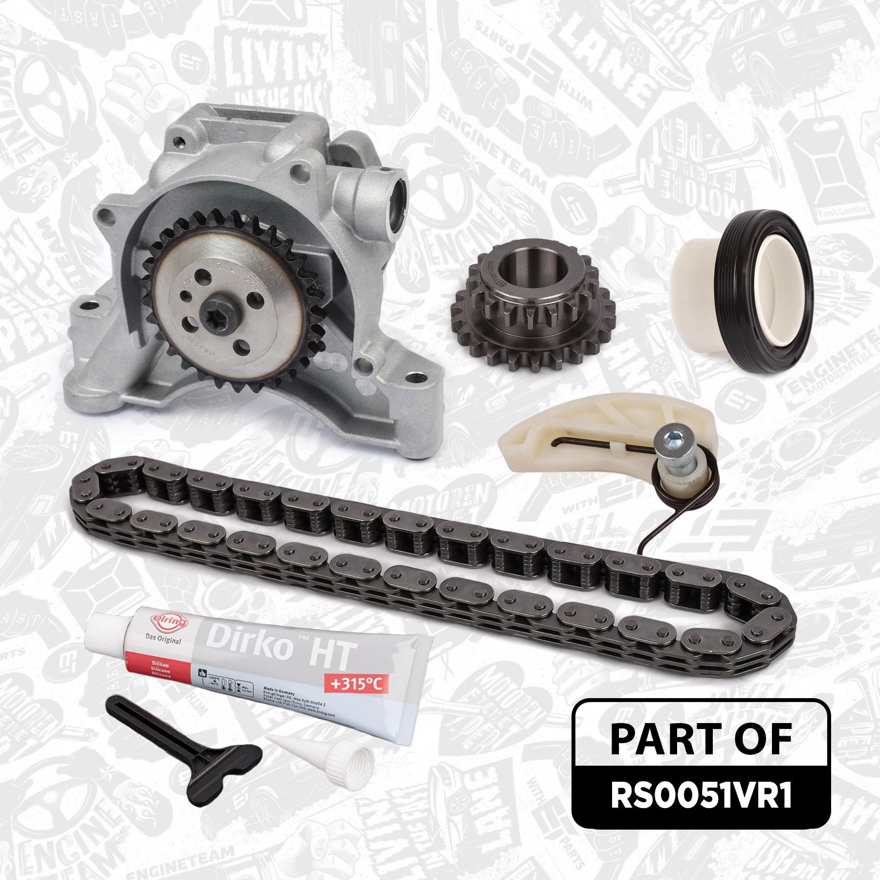 Chain Set, oil pump drive + oil pump - RS0051VR1 ET ENGINETEAM ...
