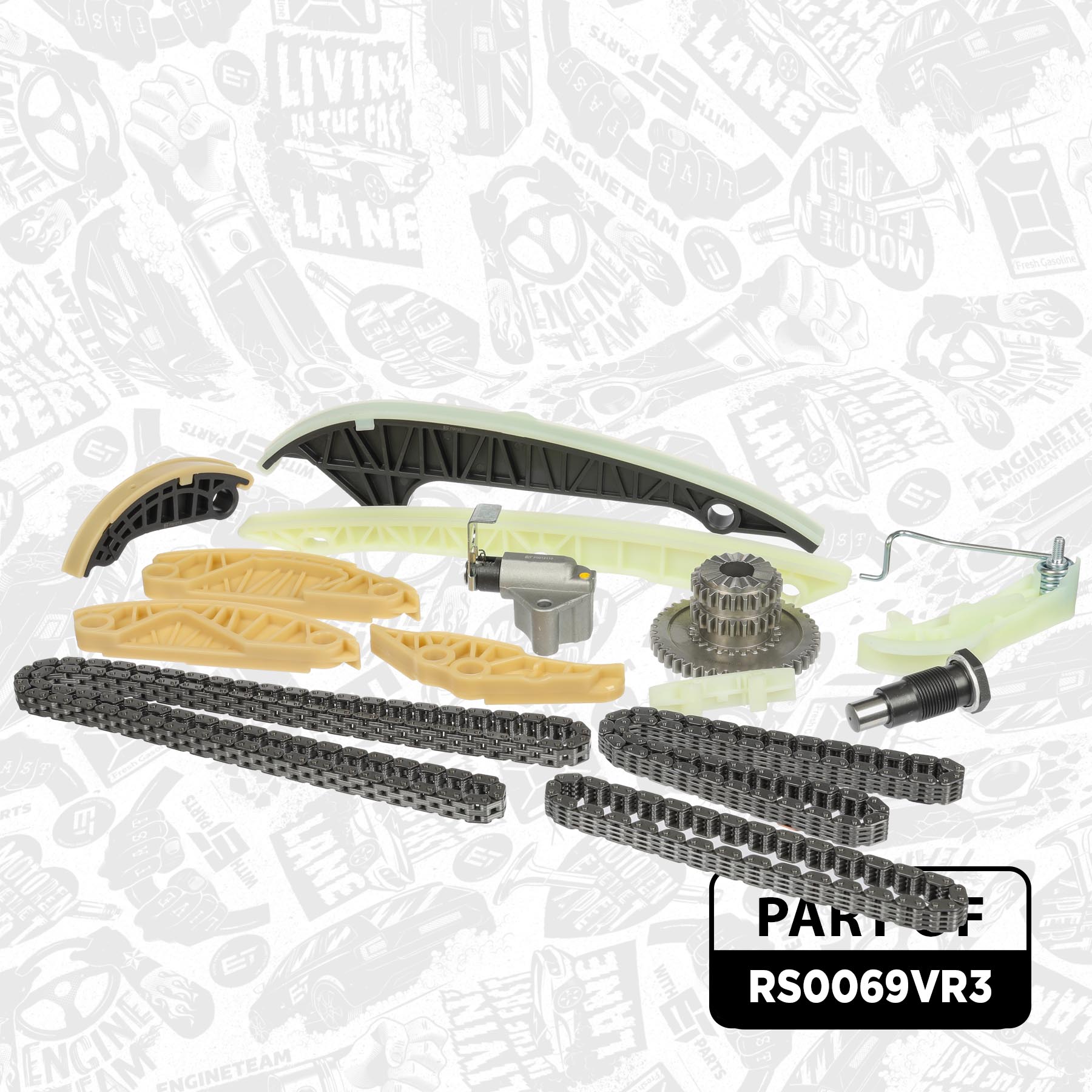 Timing Chain Kit - RS0069VR3 ET ENGINETEAM - 06H109158, 06H109158J ...