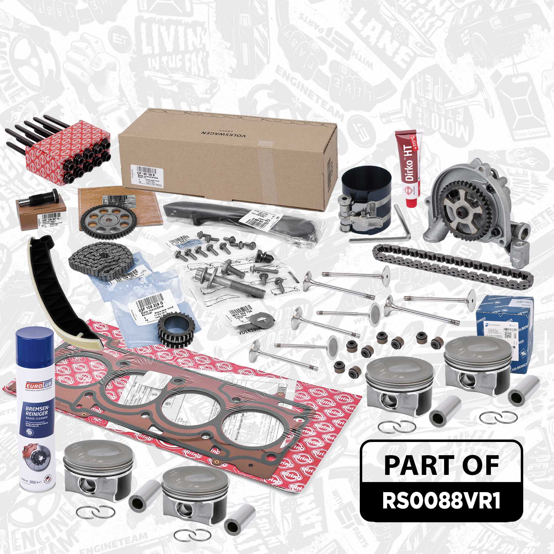 Timing Chain Kit - RS0088VR1 ET ENGINETEAM - 03F198158B, 03F198158 ...
