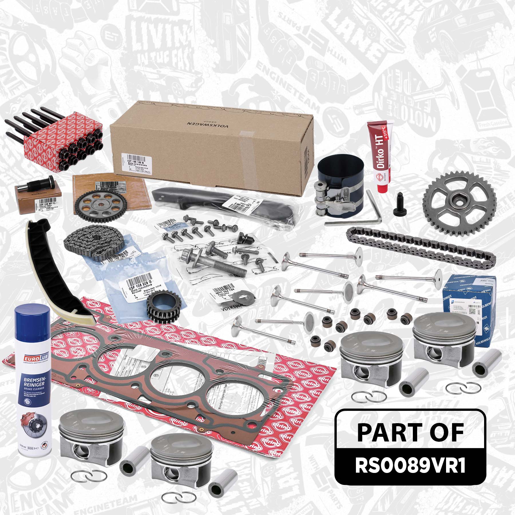 Timing Chain Kit - RS0089VR1 ET ENGINETEAM - 03F105209G, 03F109158G ...